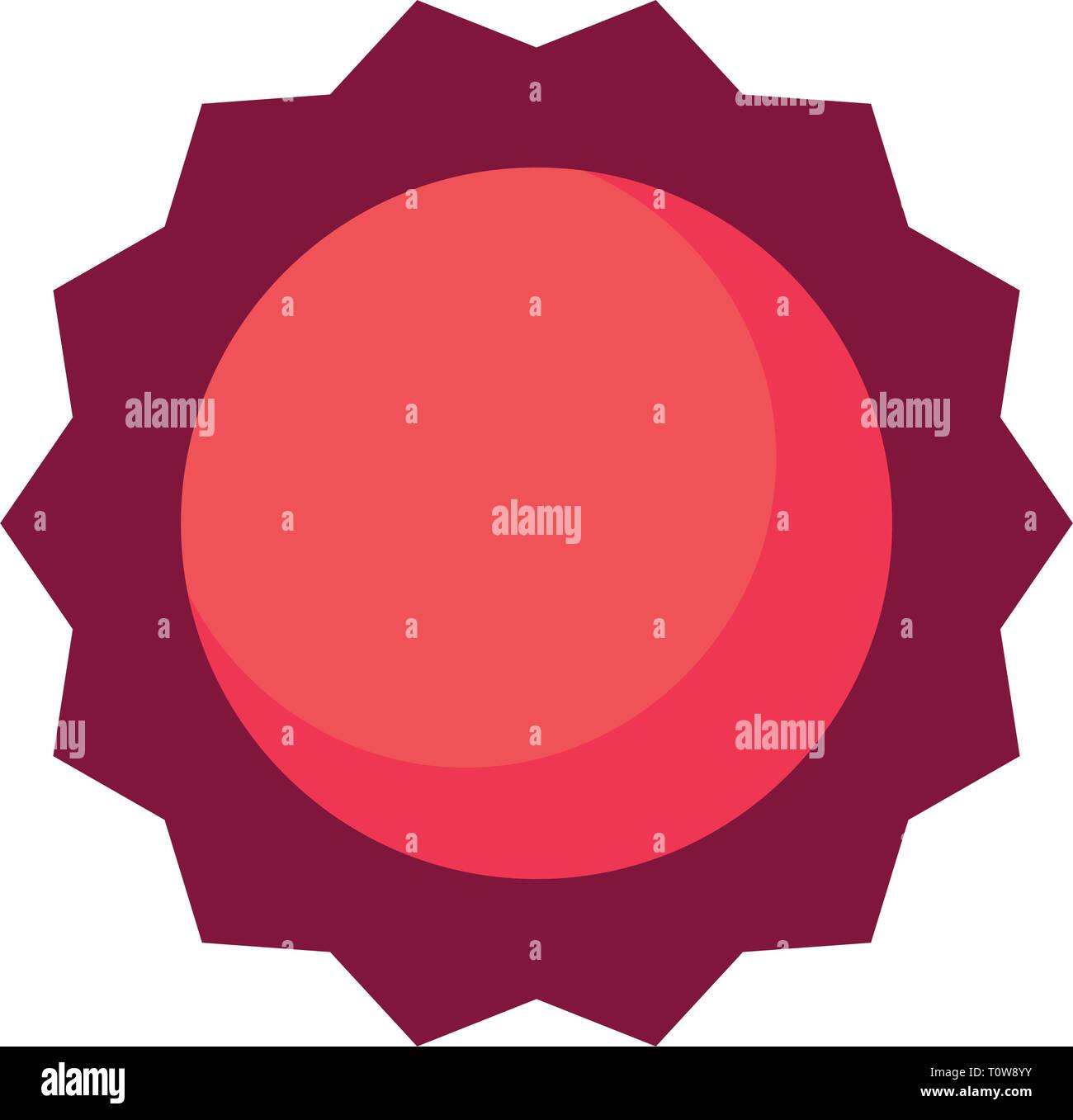 round label blank template on white background vector illustration ...