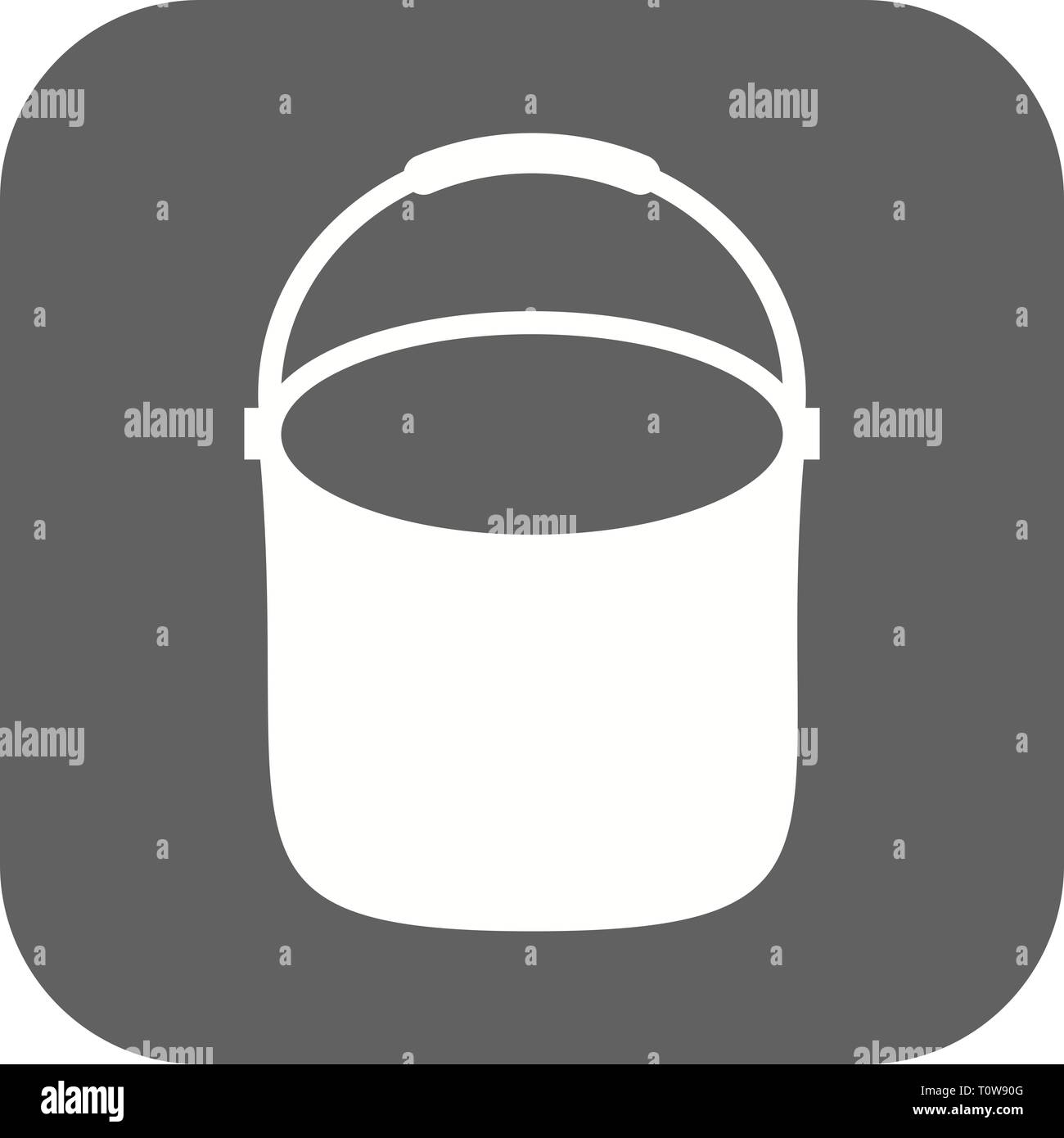 Illustration Pail Icon Stock Photo - Alamy