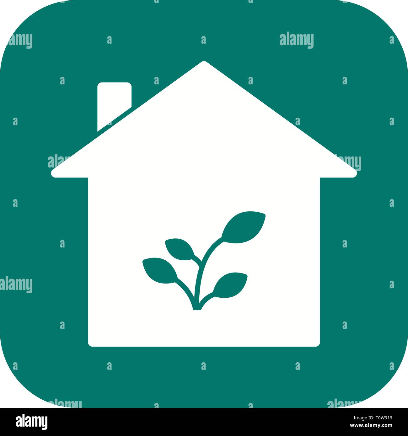 Illustration Plant House Icon Stock Photo - Alamy