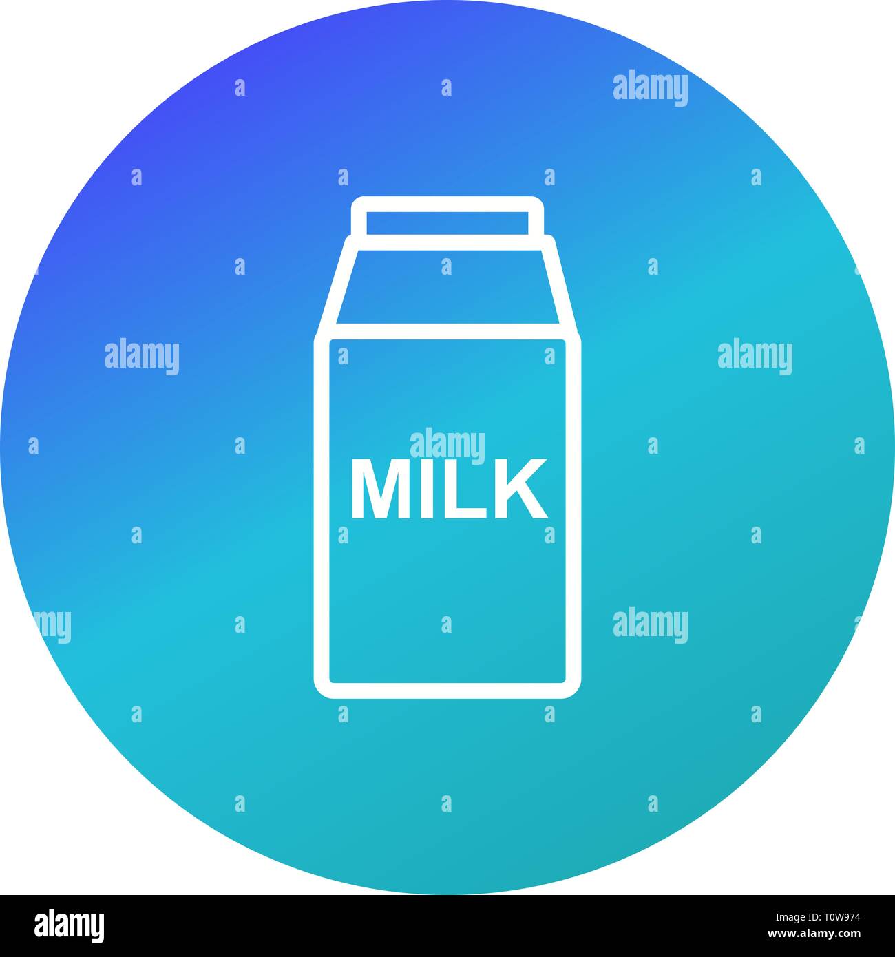 Illustration Milk Icon Stock Photo - Alamy