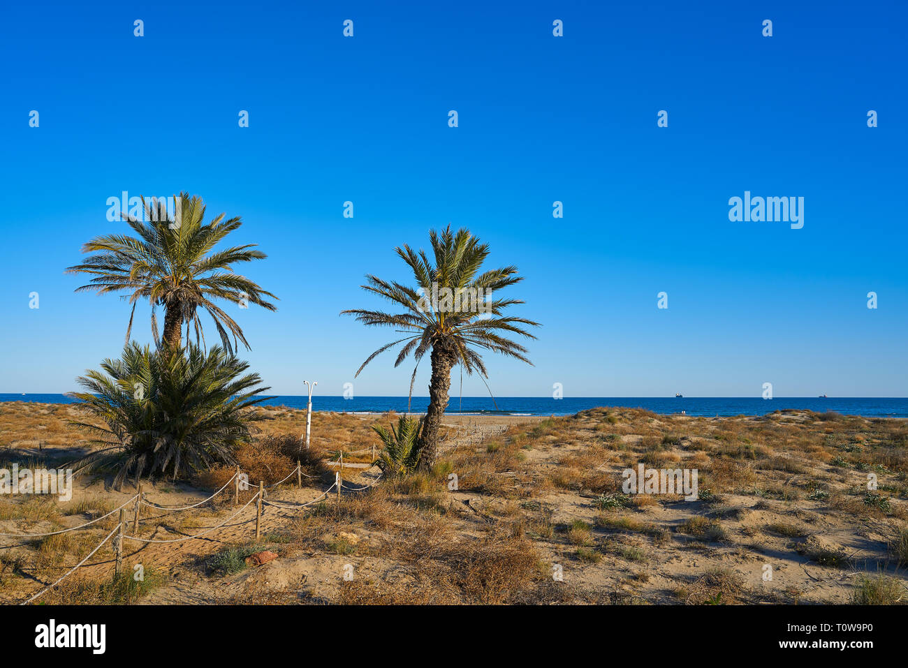 Serradal beach in Grao de Castellon of Spain at Mediterranean sea Stock ...