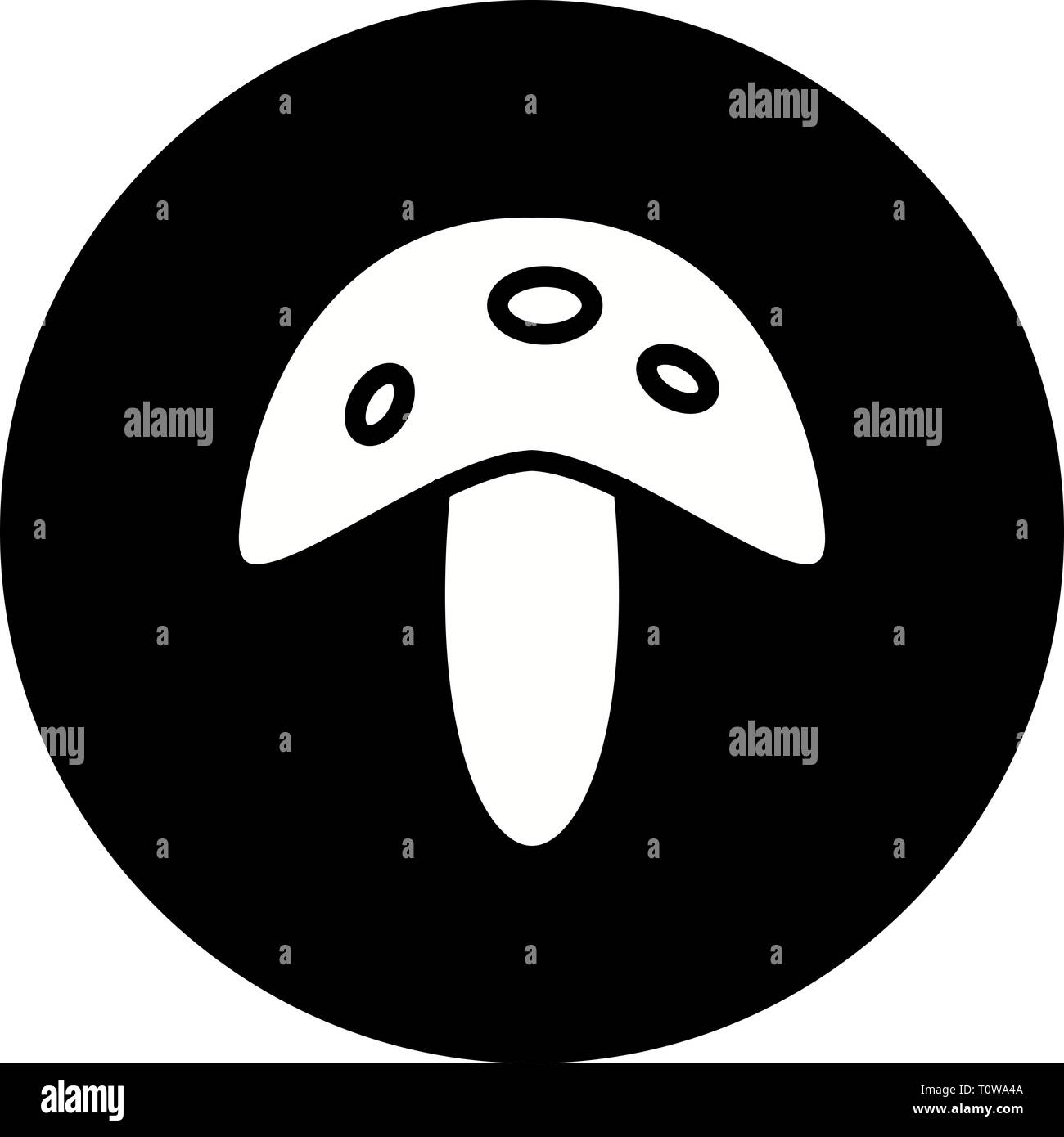 Illustration Mushroom Icon Stock Photo - Alamy