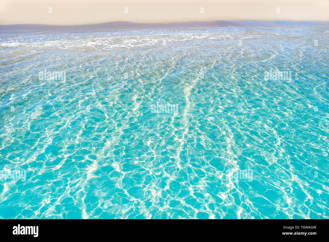 Tropical beach water transparent clear turquoise aqua background Stock ...