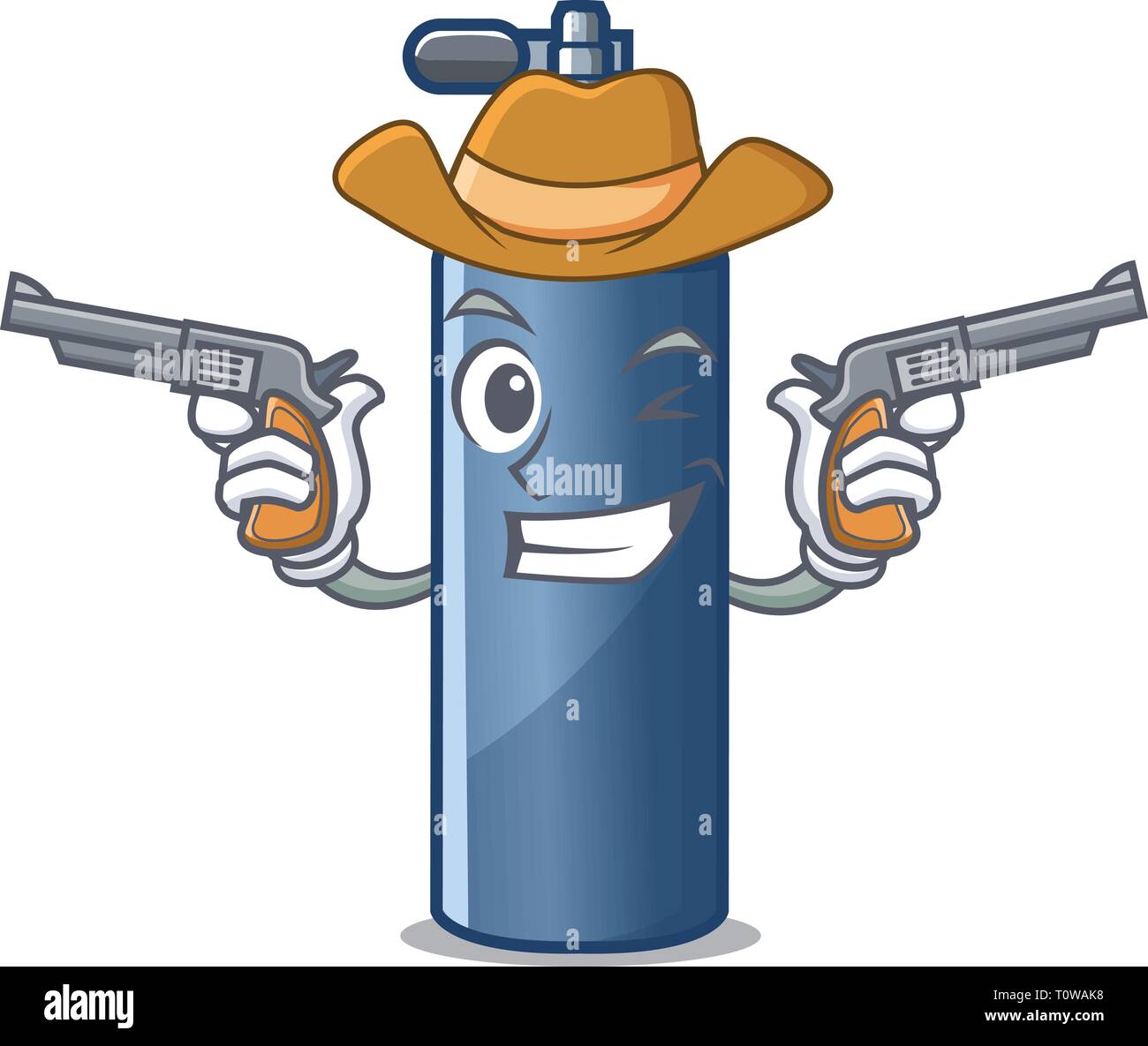 Cowboy air tank diving in cartoon shape Stock Vector Image & Art - Alamy