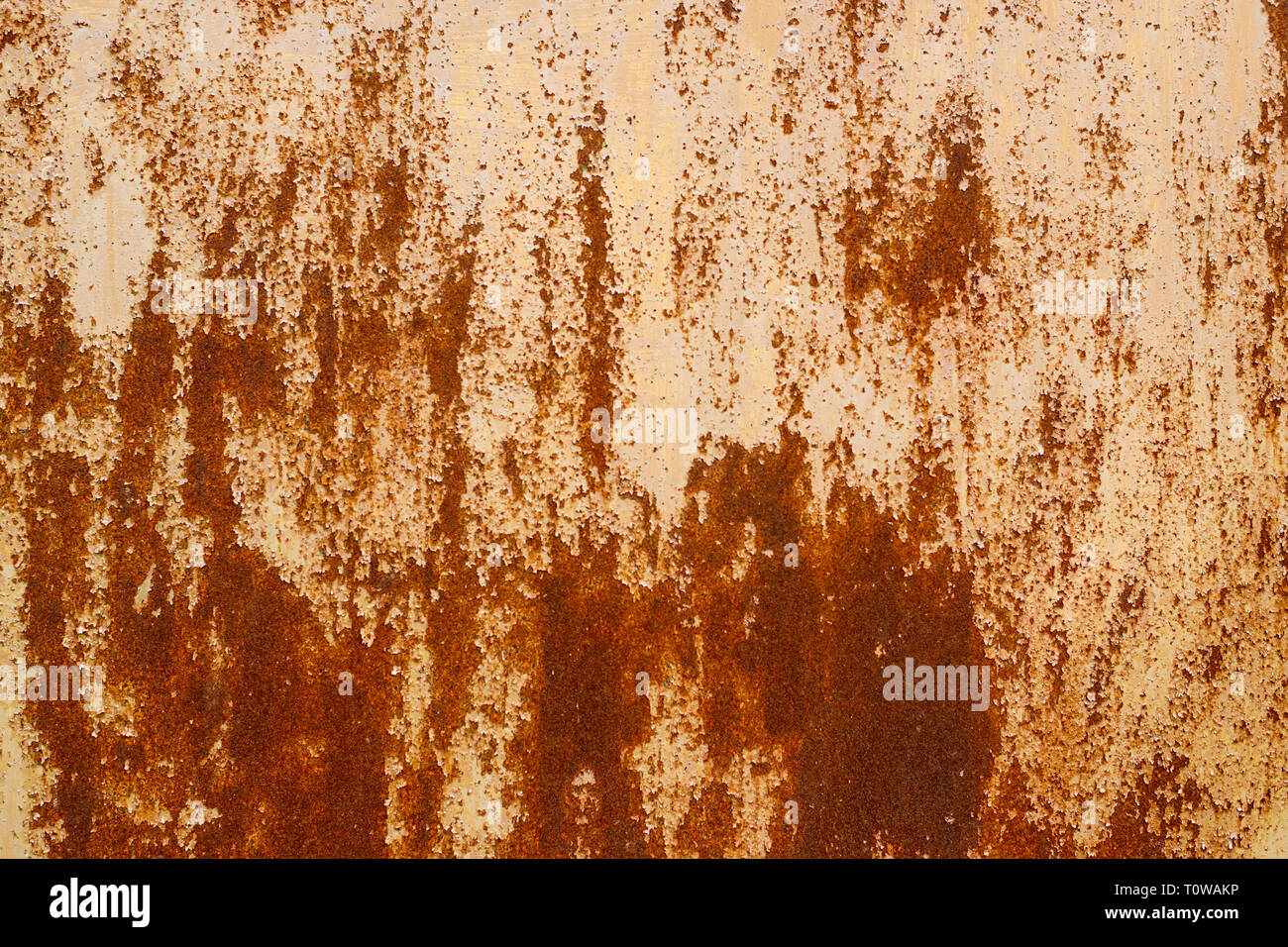 Texture of old metal close-up with rust marks and cracks of corrosion ...