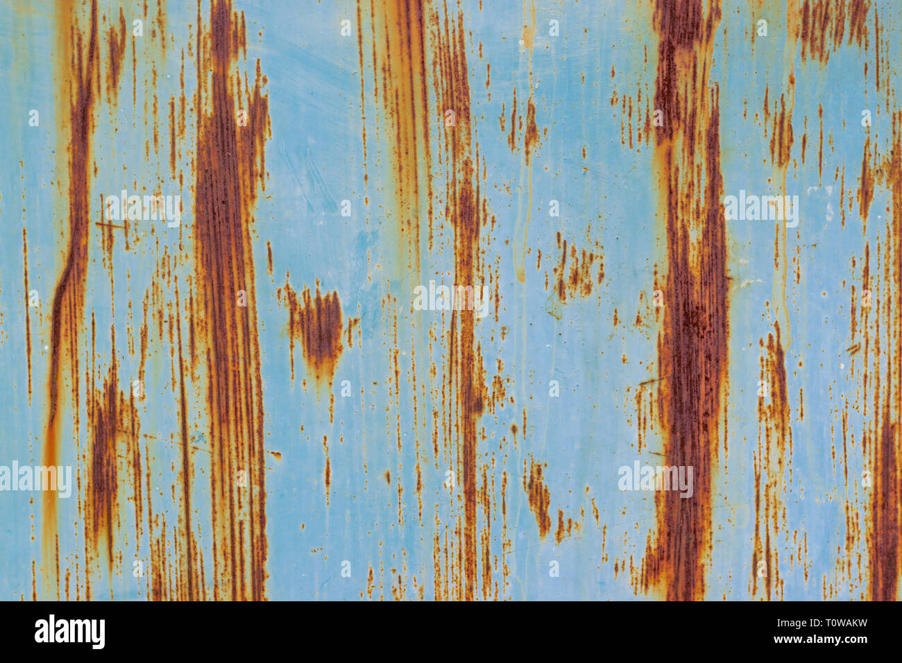 Texture of old metal close-up with rust marks and cracks of corrosion ...