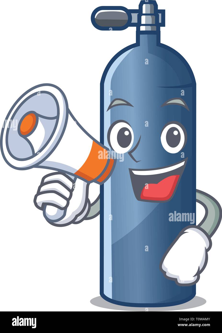 With megaphone air tank diving in cartoon shape Stock Vector Image ...