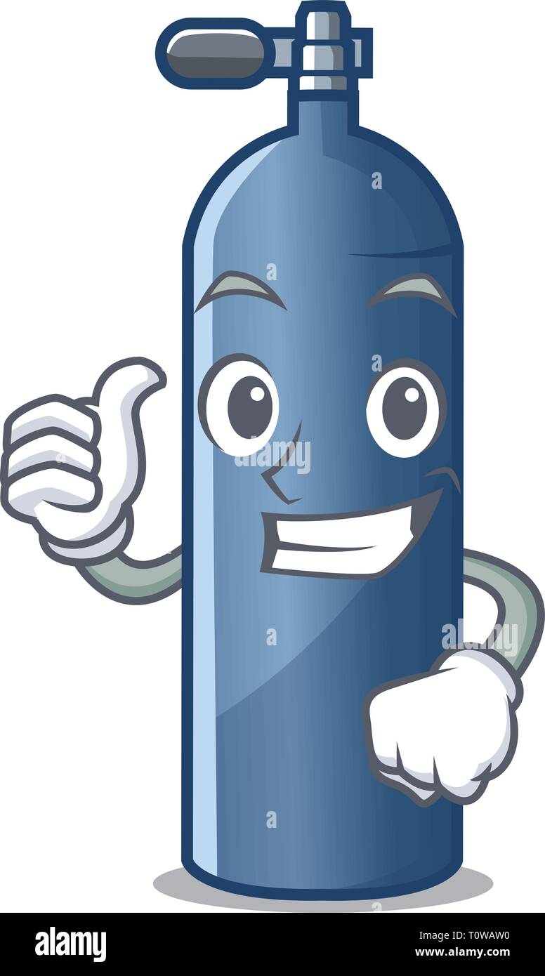 Thumbs up air tank diving isolated the mascot Stock Vector Image & Art ...