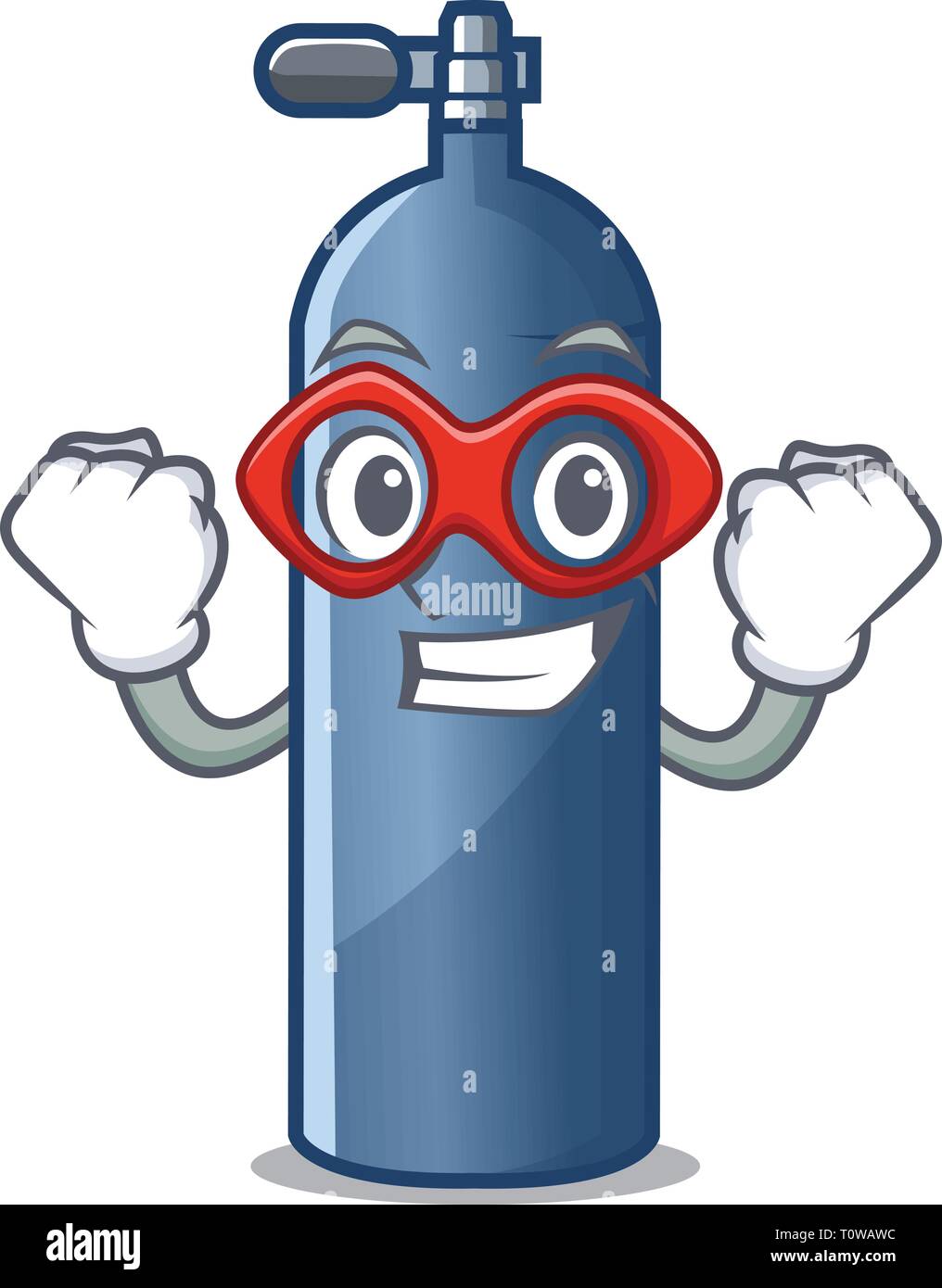 Super hero air tank diving isolated the mascot Stock Vector Image & Art ...