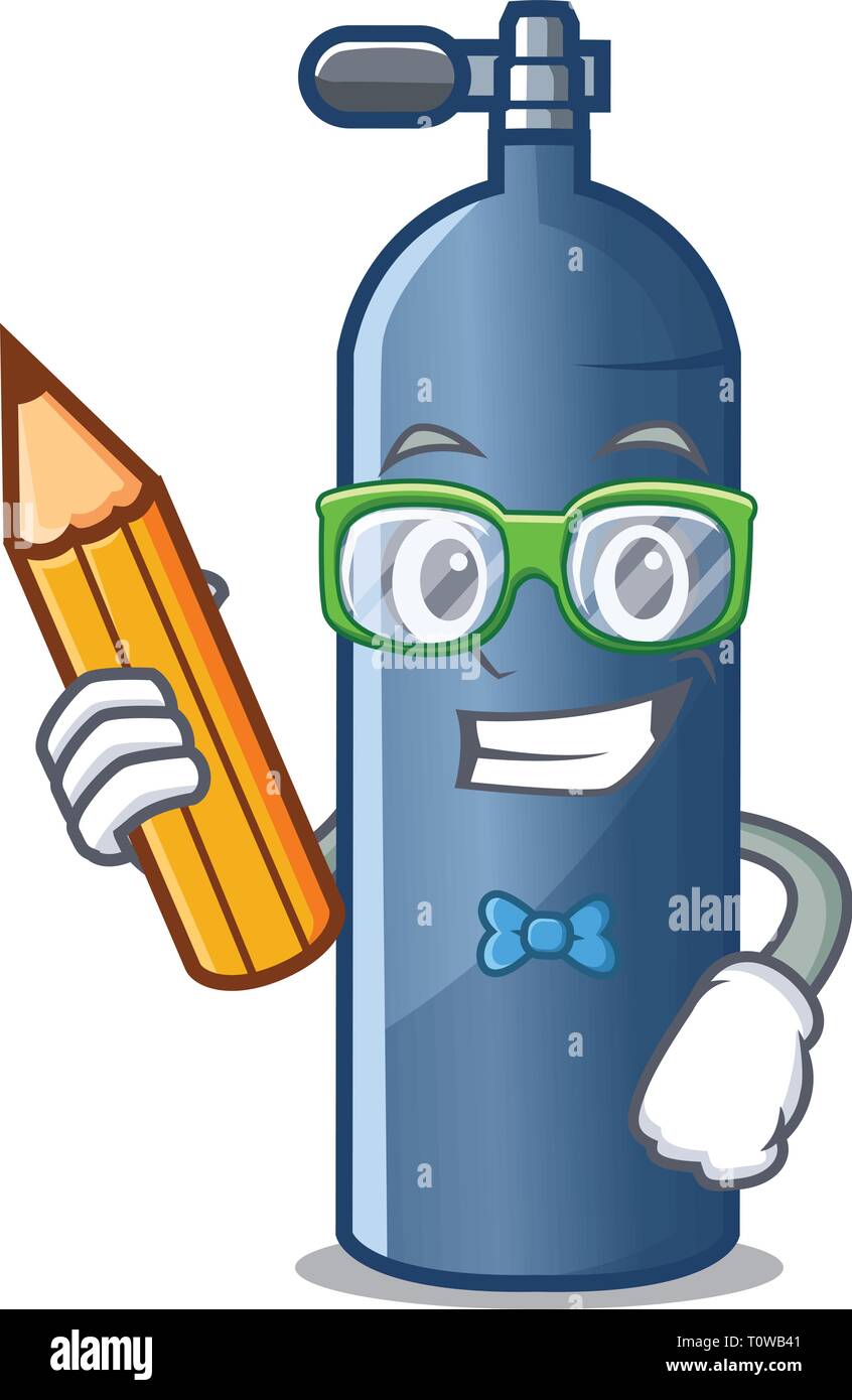 Student air tank diving isolated the mascot Stock Vector Image & Art ...