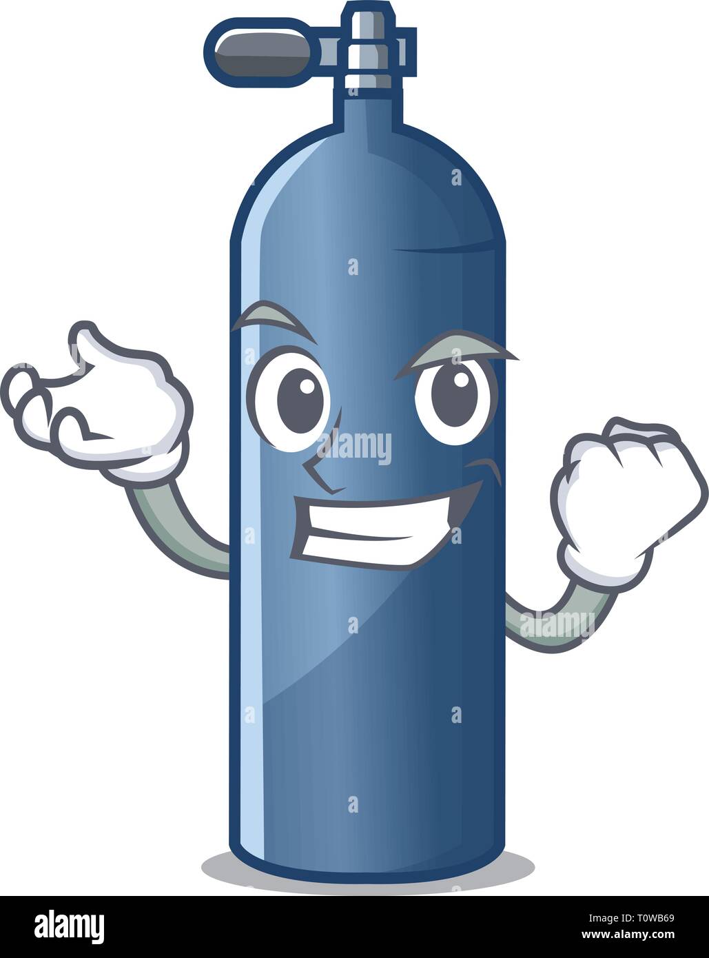 Successful air tank diving isolated the mascot Stock Vector Image & Art ...