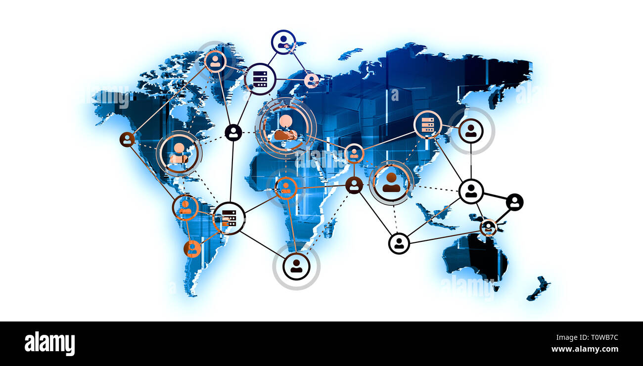 Concept of global networking Stock Photo - Alamy