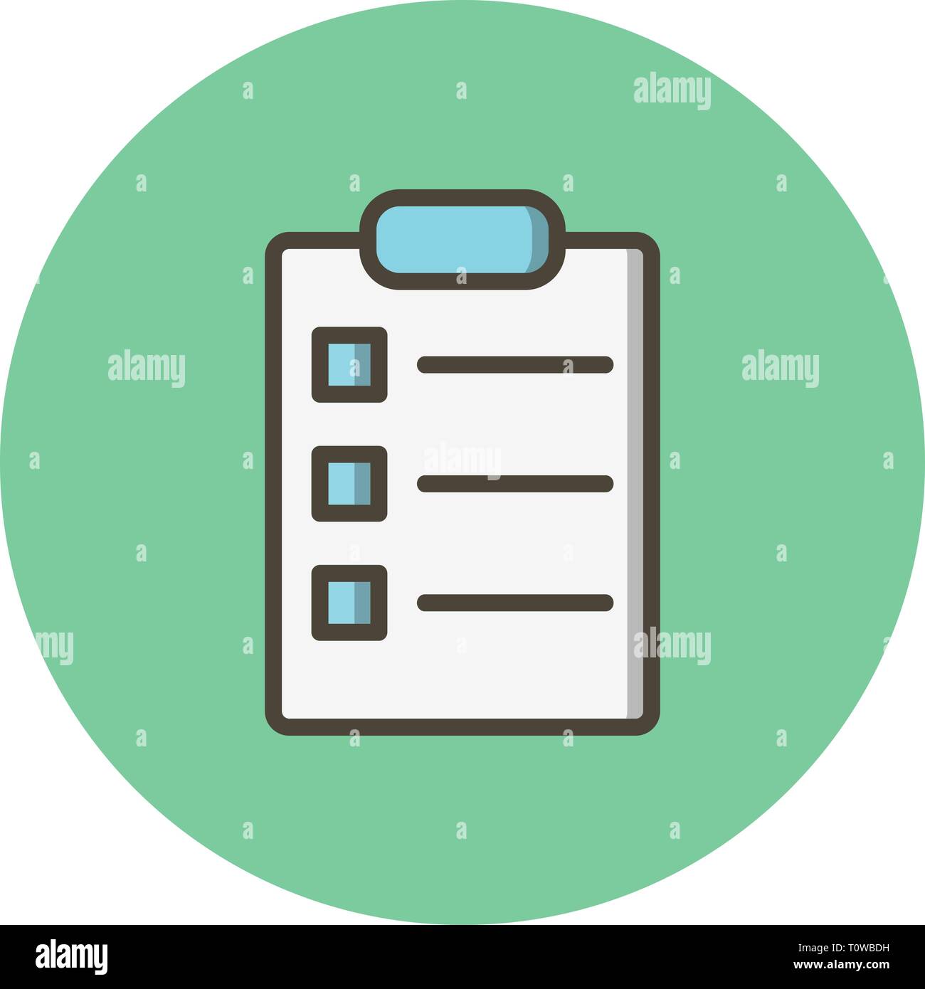 Illustration List Icon Stock Photo - Alamy