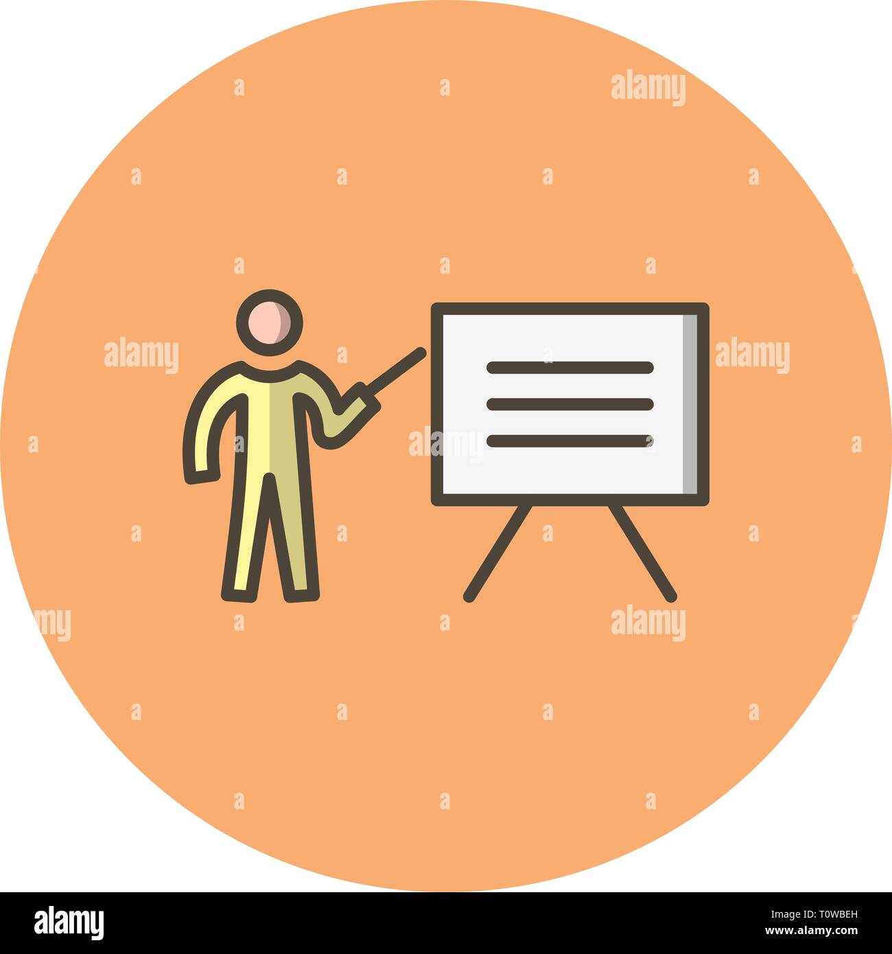 Illustration Teaching Icon Stock Photo - Alamy