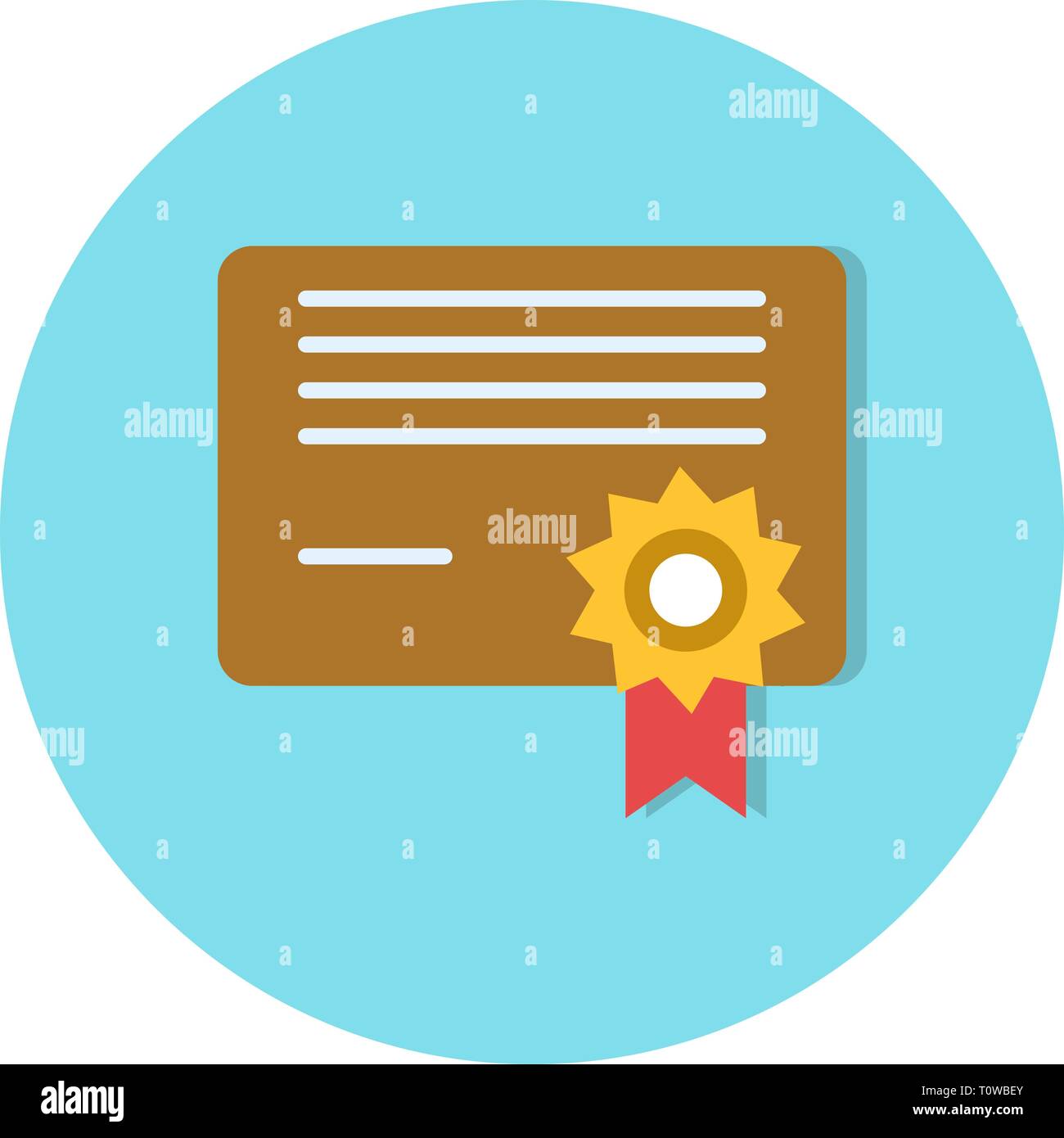 Illustration Diploma Icon Stock Photo - Alamy