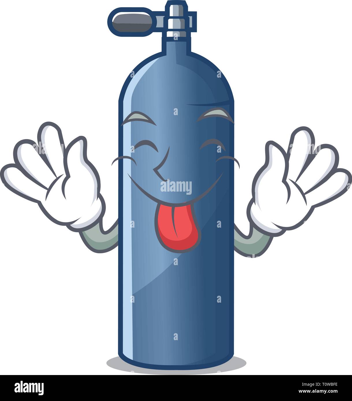 Tongue out toy air tank diving cartoon shape Stock Vector Image & Art ...