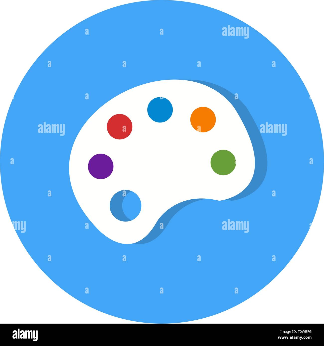 Illustration Color Pallete Icon Stock Photo - Alamy