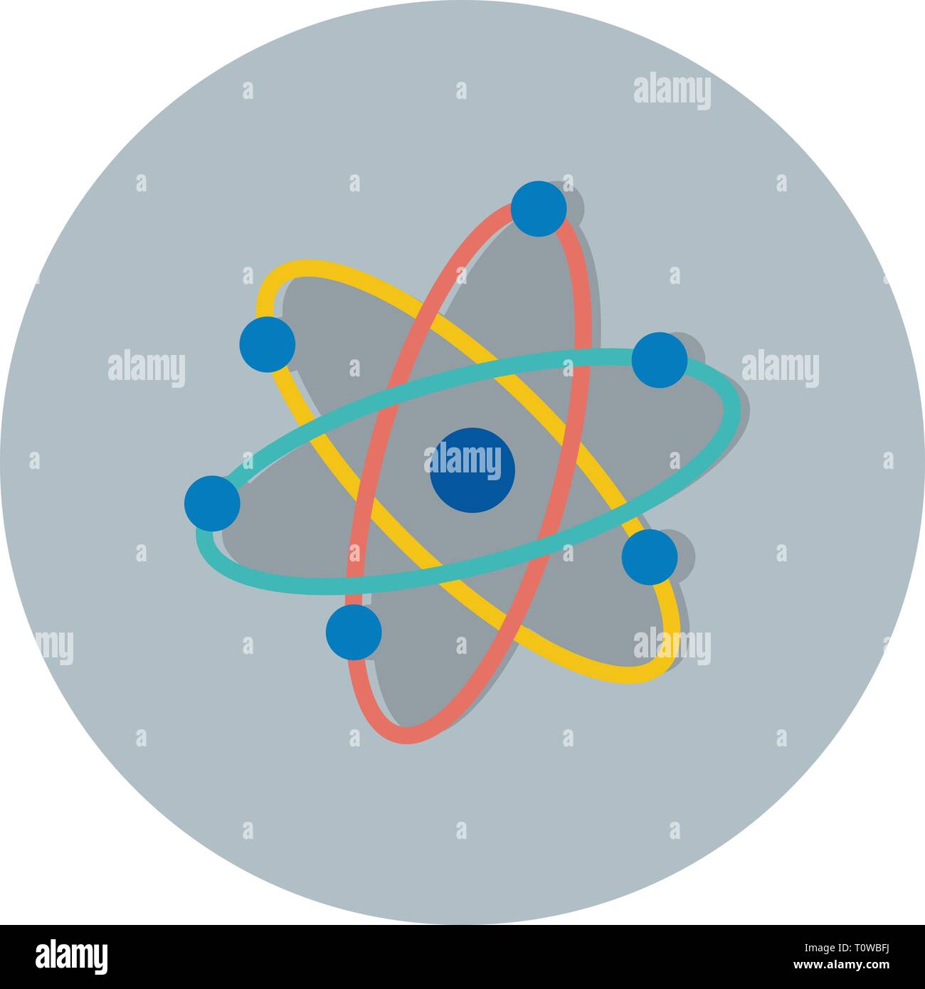 Illustration Atom Icon Stock Photo - Alamy
