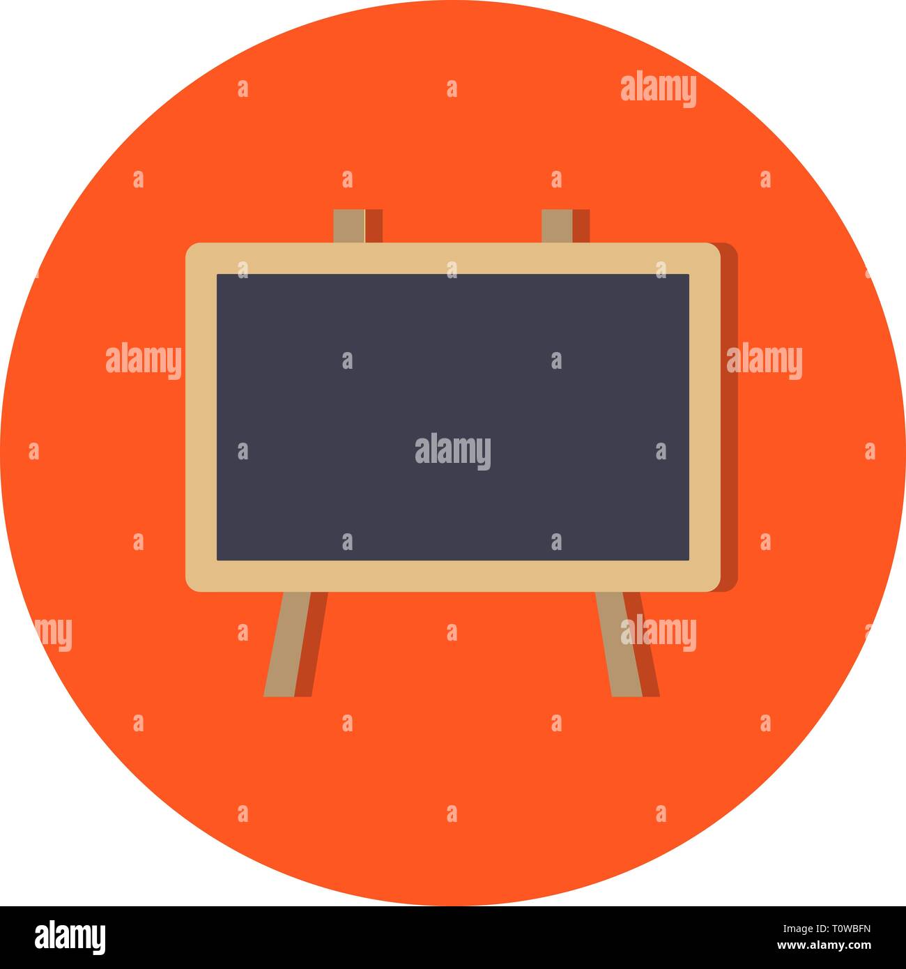 Illustration Blackboard Icon Stock Photo - Alamy