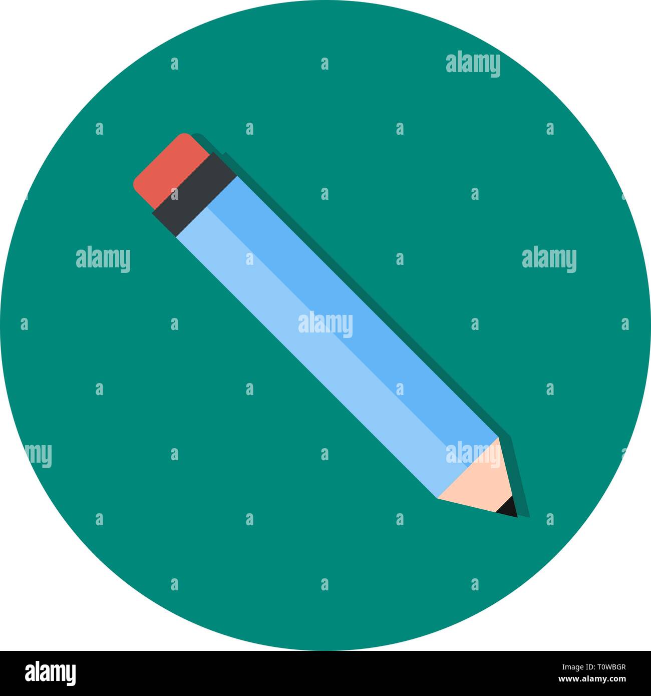Illustration Pencil Icon Stock Photo - Alamy