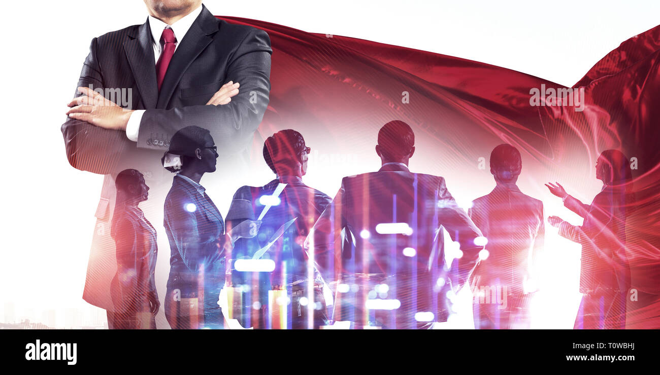 Building his super team Stock Photo - Alamy