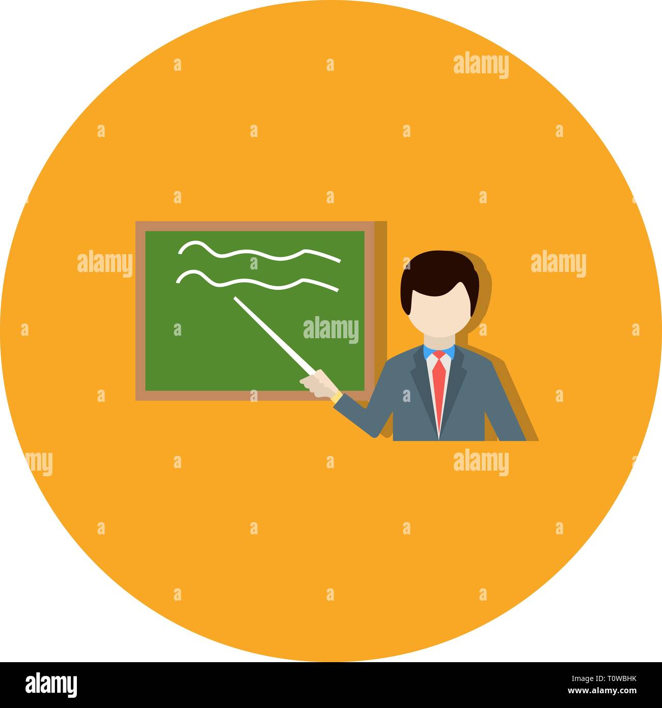 Illustration Teaching Icon Stock Photo - Alamy