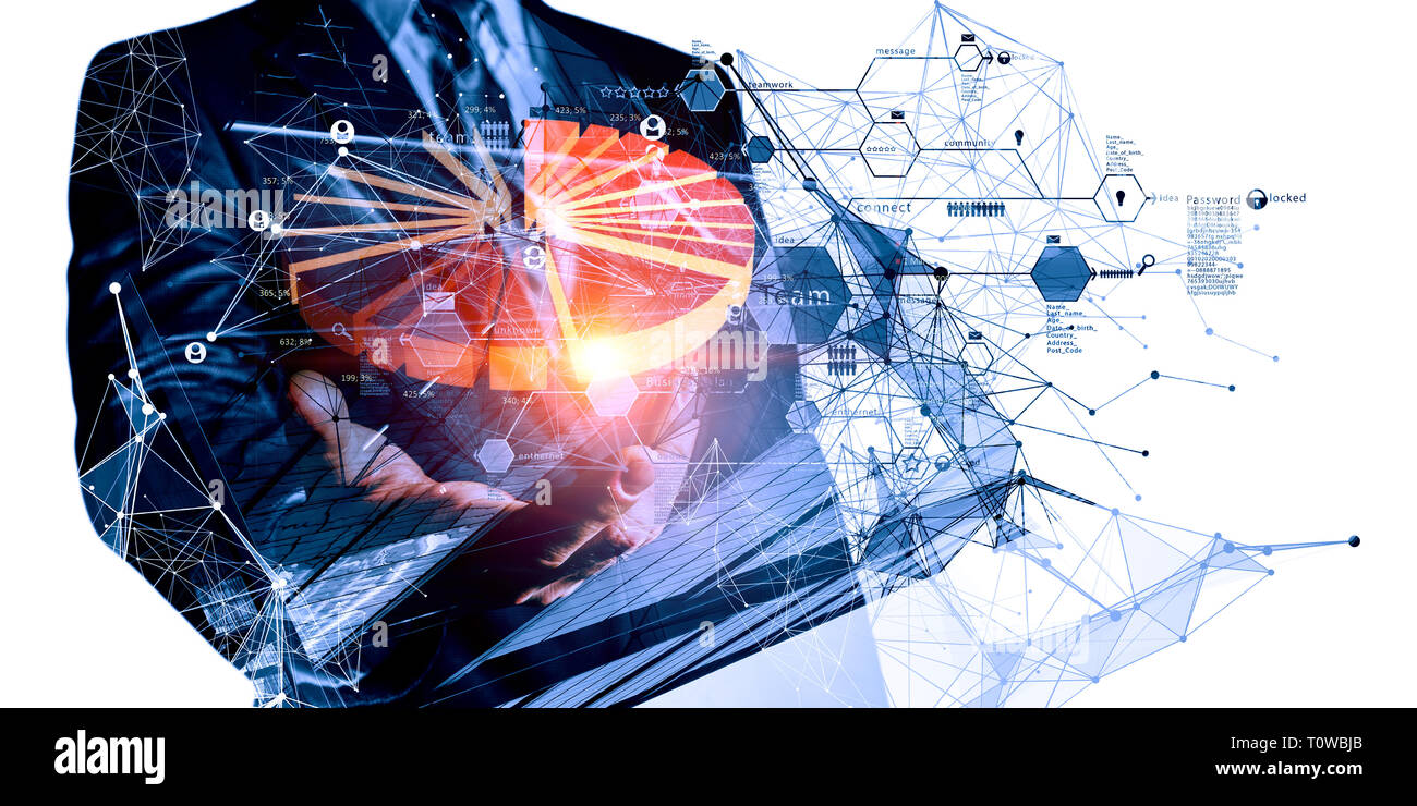 Media technologies for business. Mixed media Stock Photo - Alamy