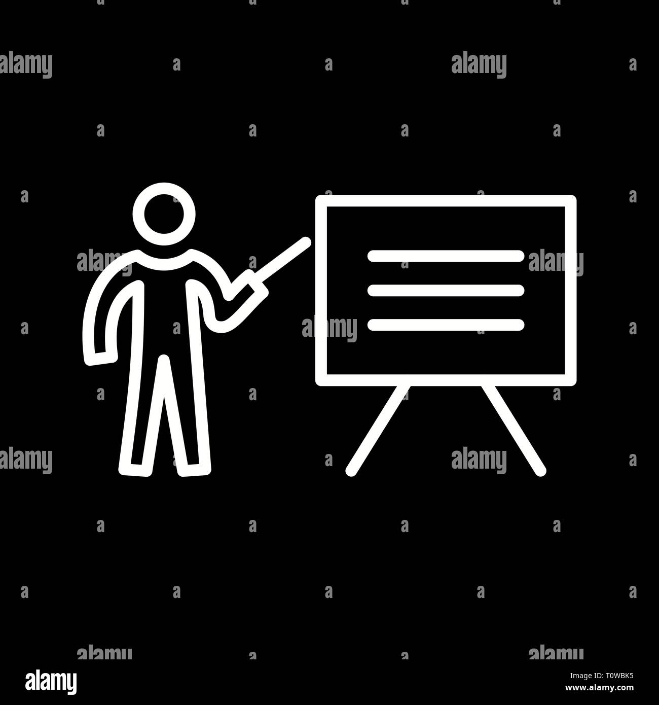 Illustration Teaching Icon Stock Photo - Alamy