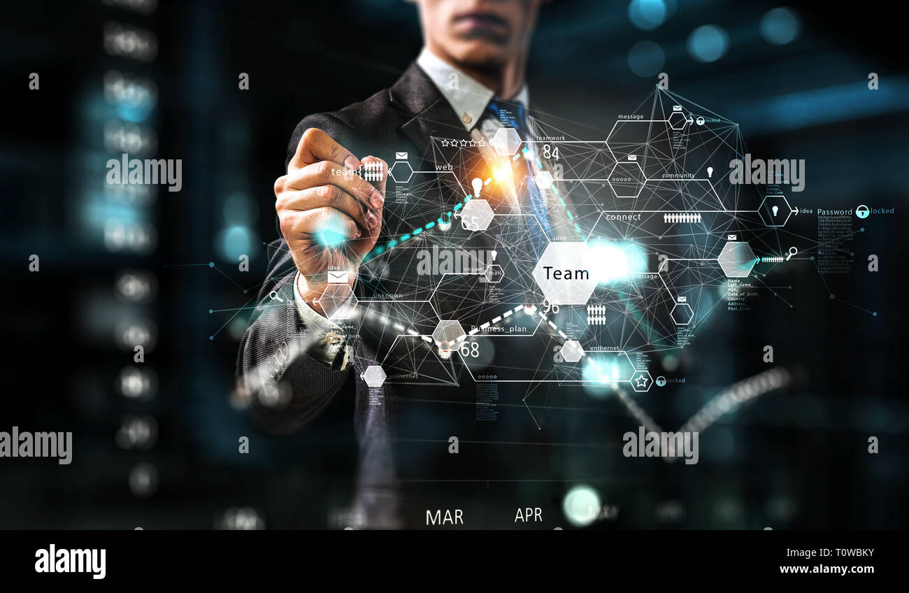 Media technologies for business. Mixed media Stock Photo - Alamy