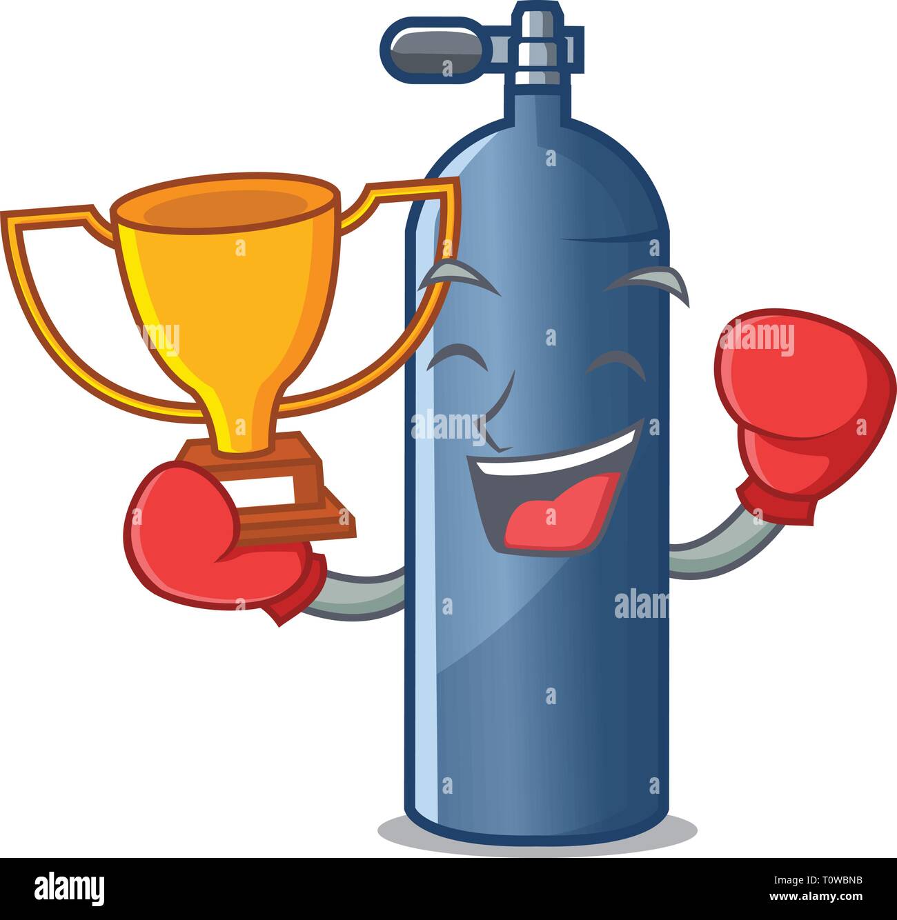 Boxing winner toy air tank diving cartoon shape Stock Vector Image ...