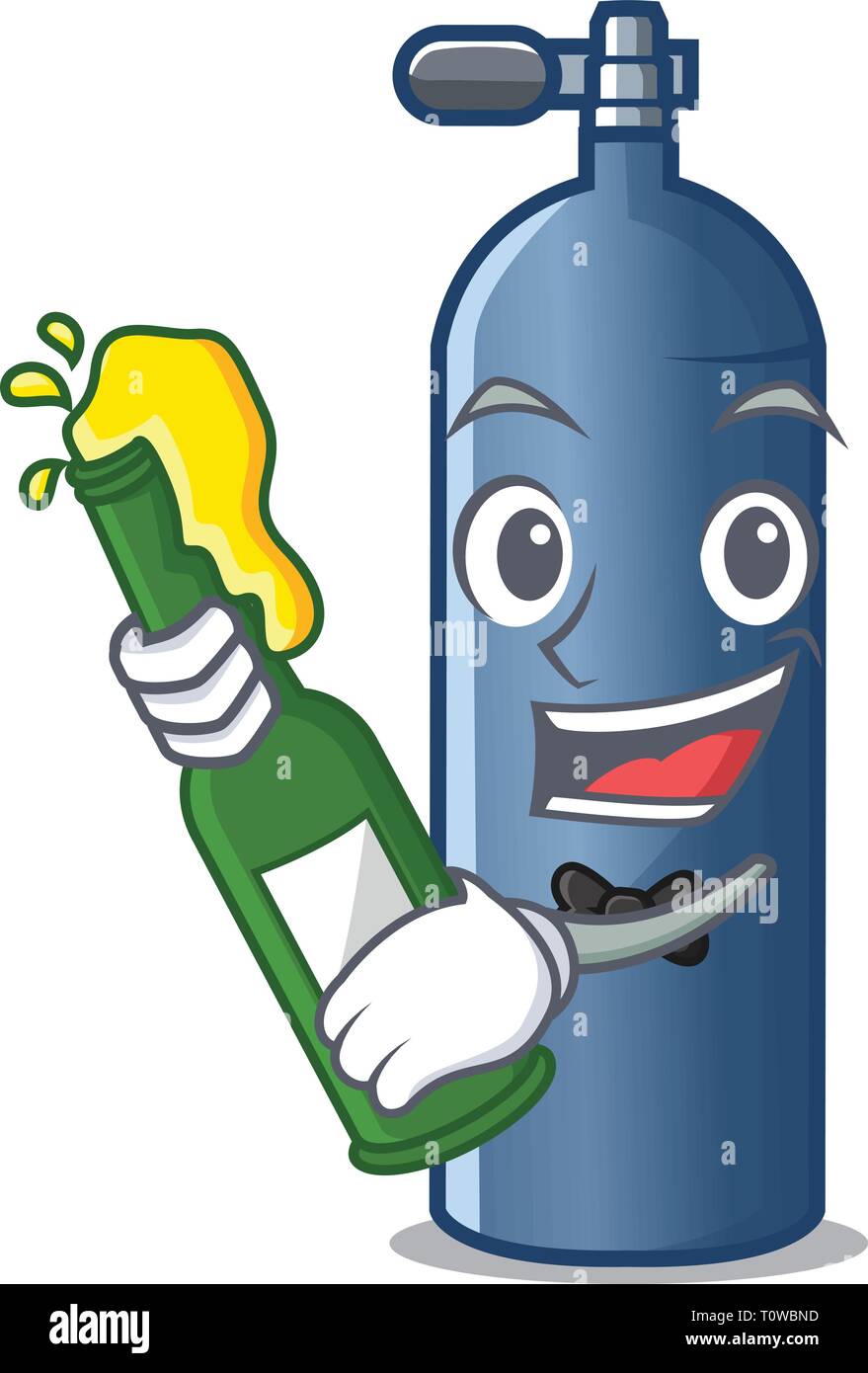 Diving equipment oxygen bottle Stock Vector Images - Alamy