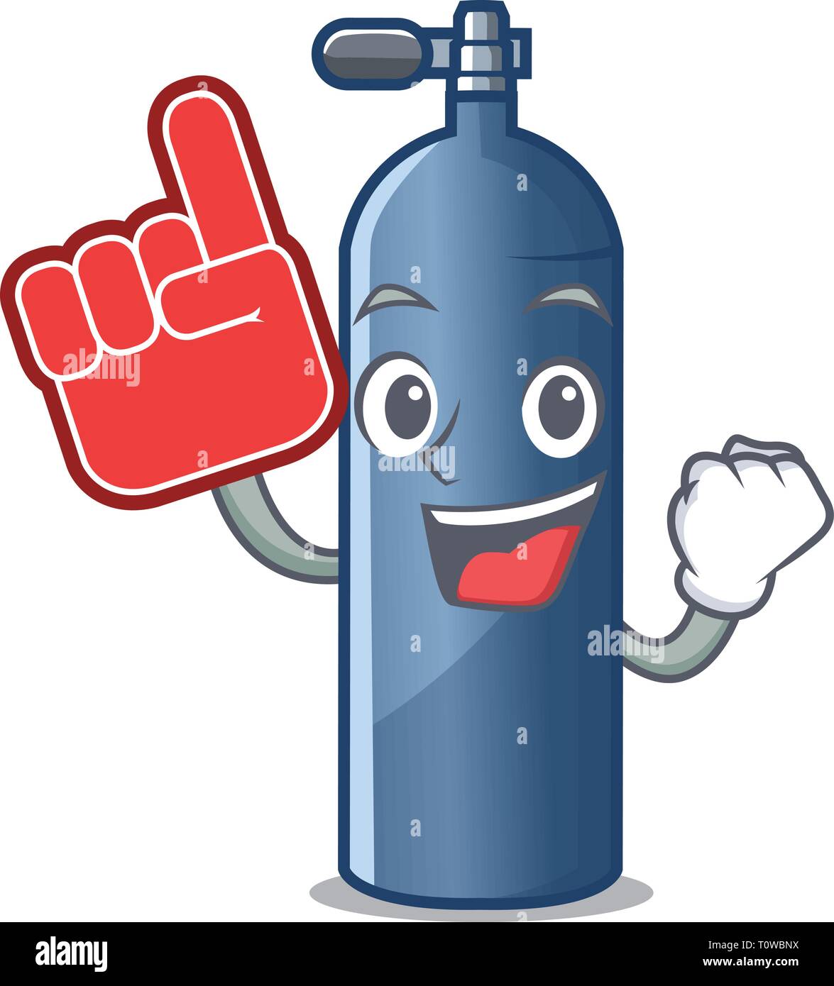 Foam finger toy air tank diving cartoon shape Stock Vector Image & Art ...