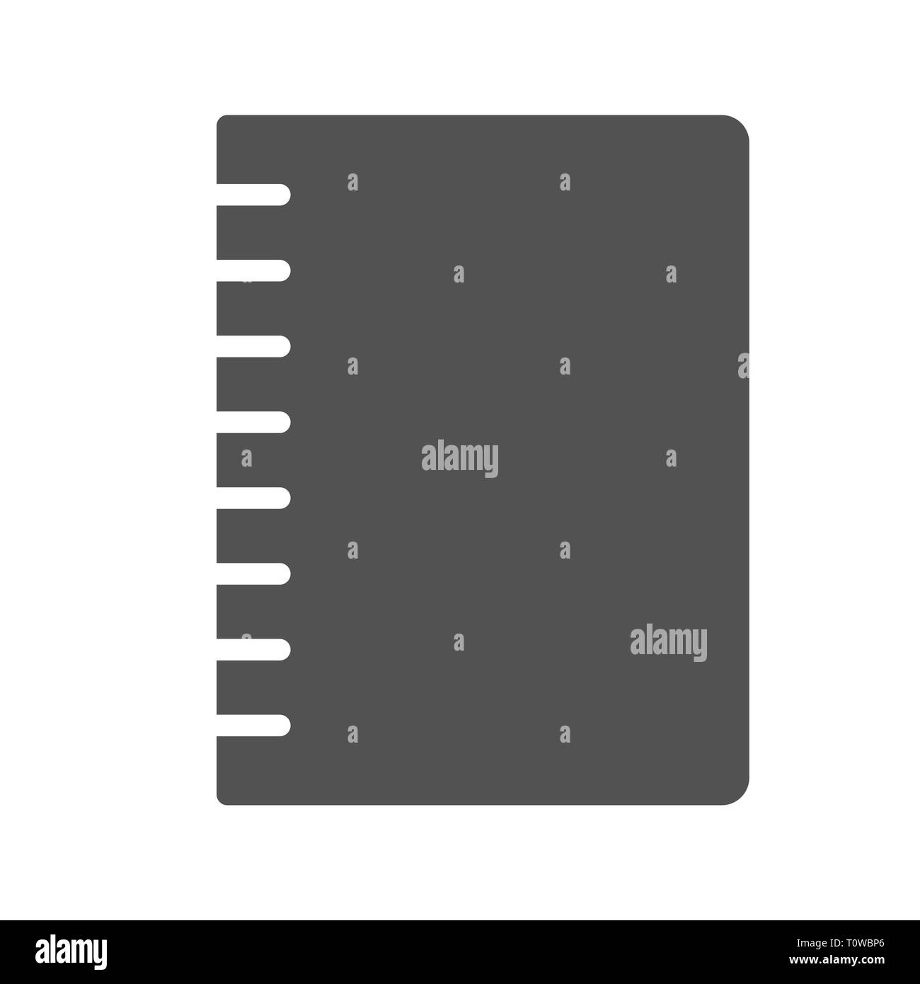Illustration Spiral Notebook Icon Stock Photo - Alamy