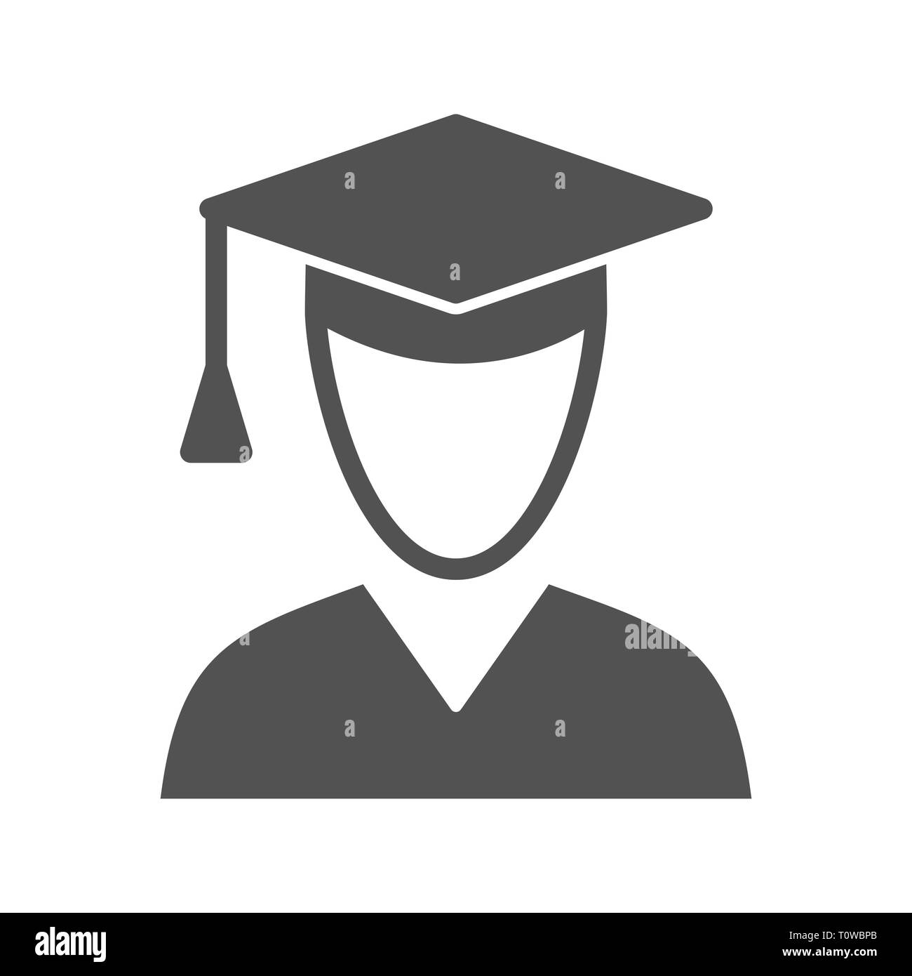 Illustration Male Student Icon Stock Photo - Alamy