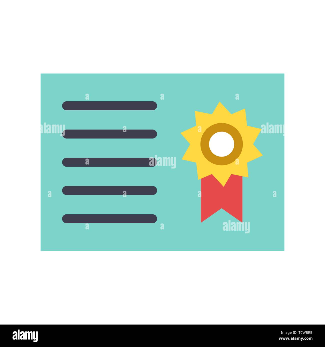 Illustration Certificate Vector Icon Stock Photo - Alamy