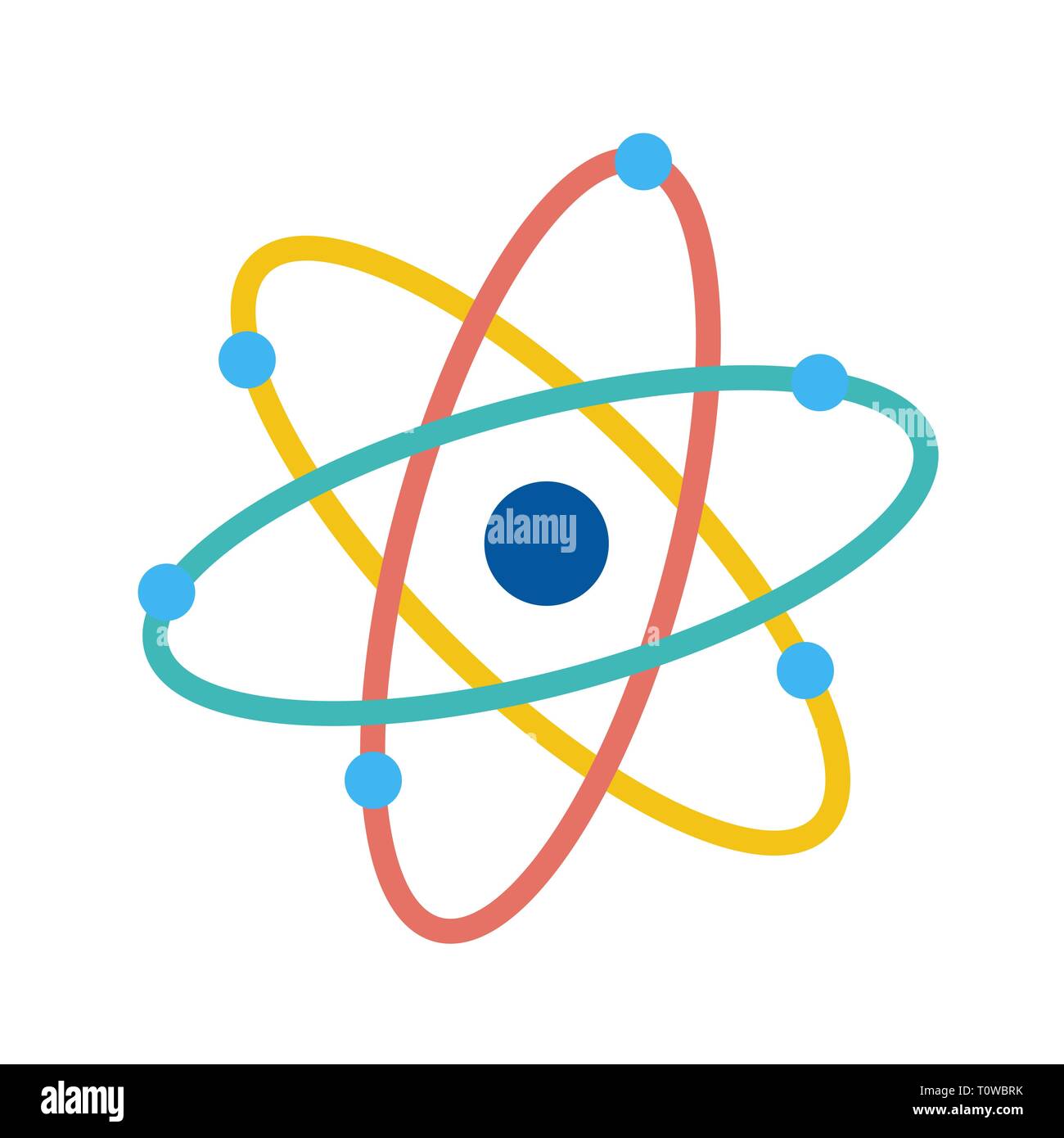Illustration Atom Icon Stock Photo - Alamy