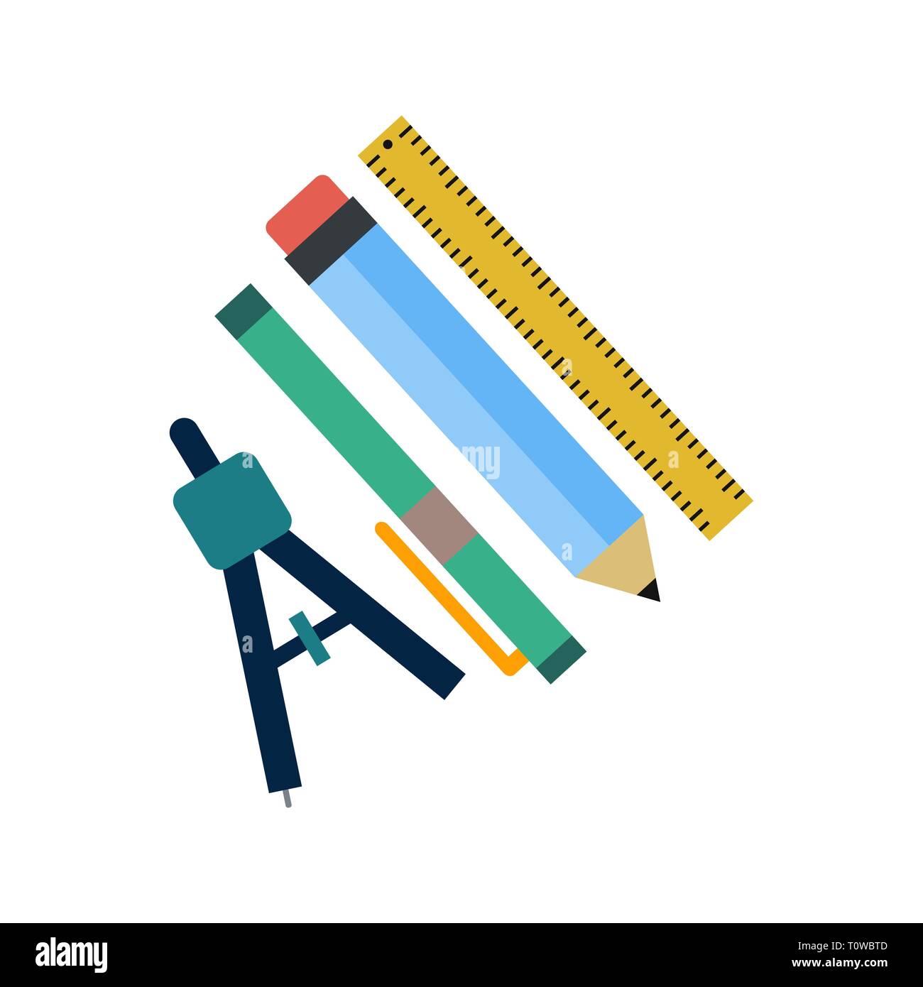Illustration Geometry Set Icon Stock Photo - Alamy