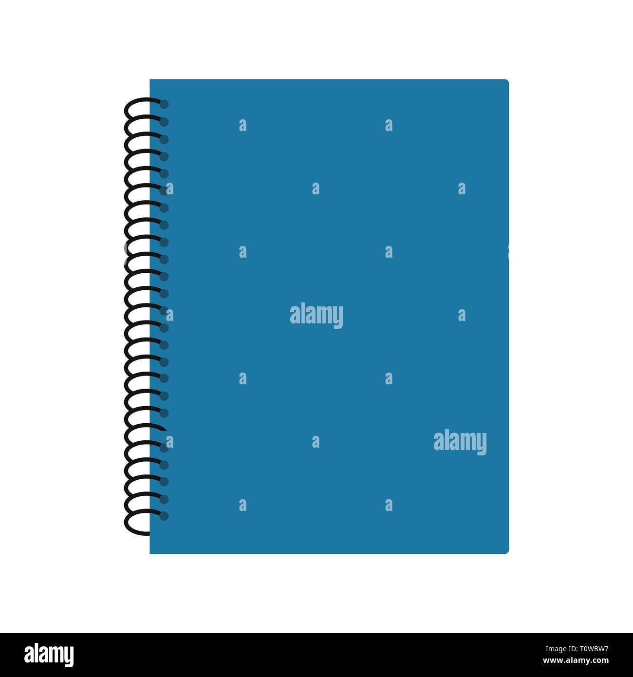 Illustration Spiral Notebook Icon Stock Photo - Alamy