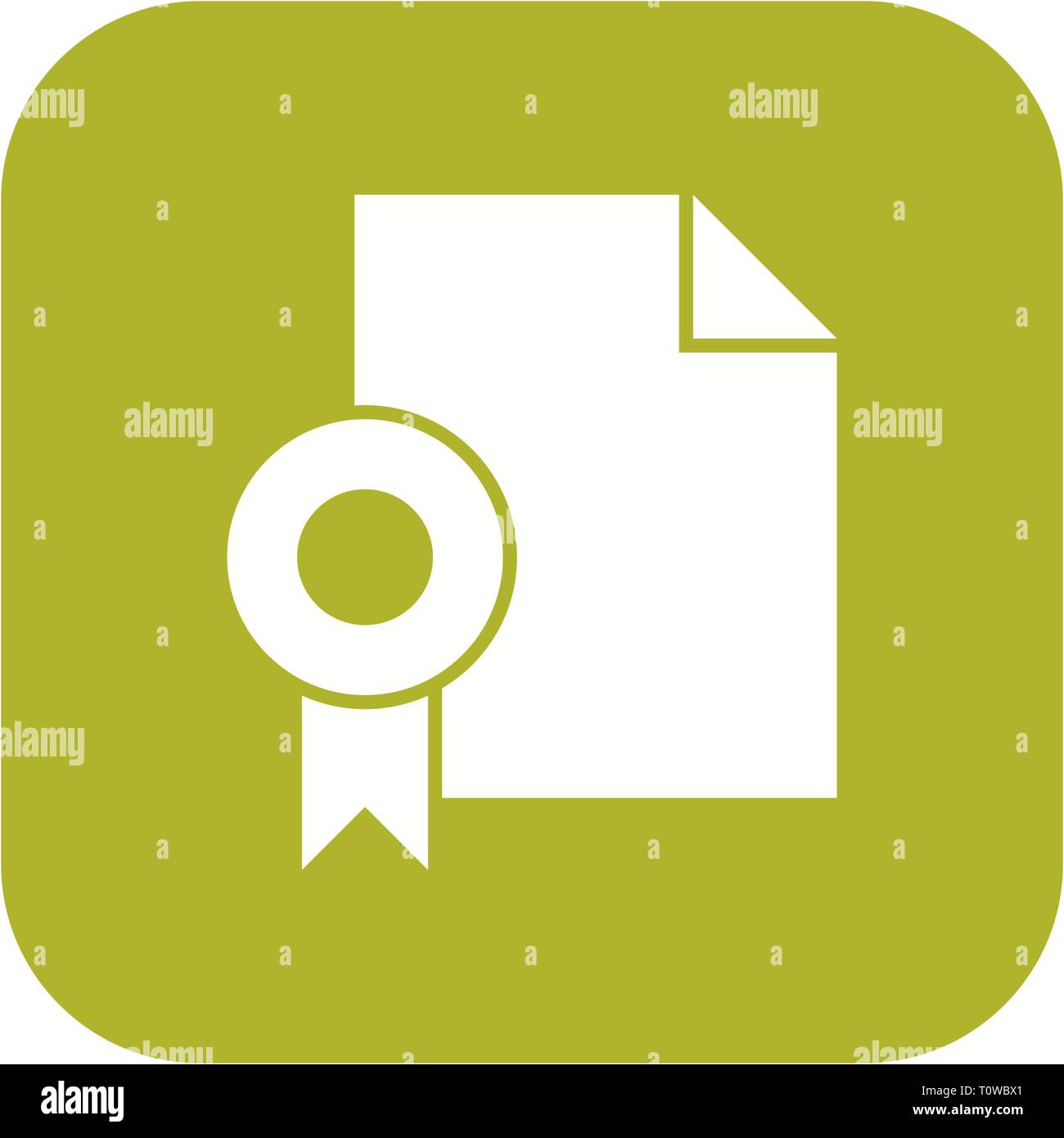 Illustration Diploma Icon Stock Photo - Alamy