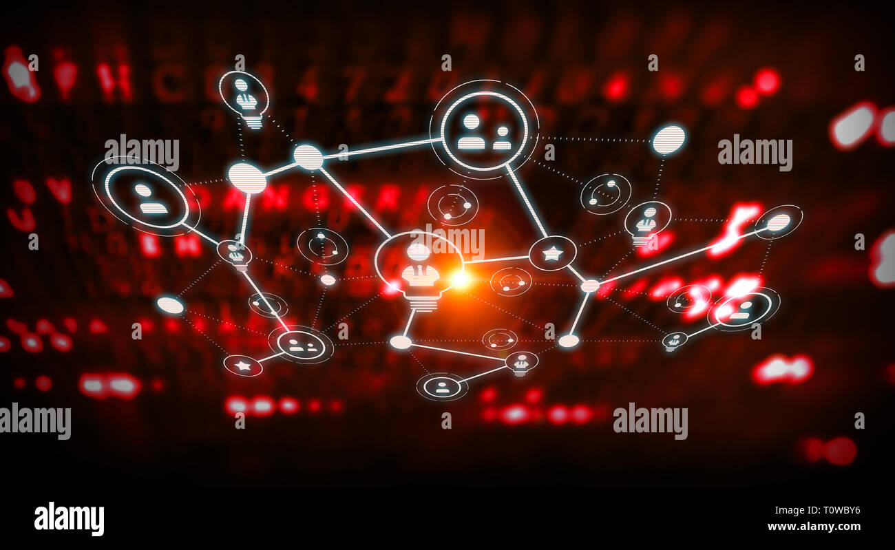 Social communication and networking. Mixed media Stock Photo - Alamy