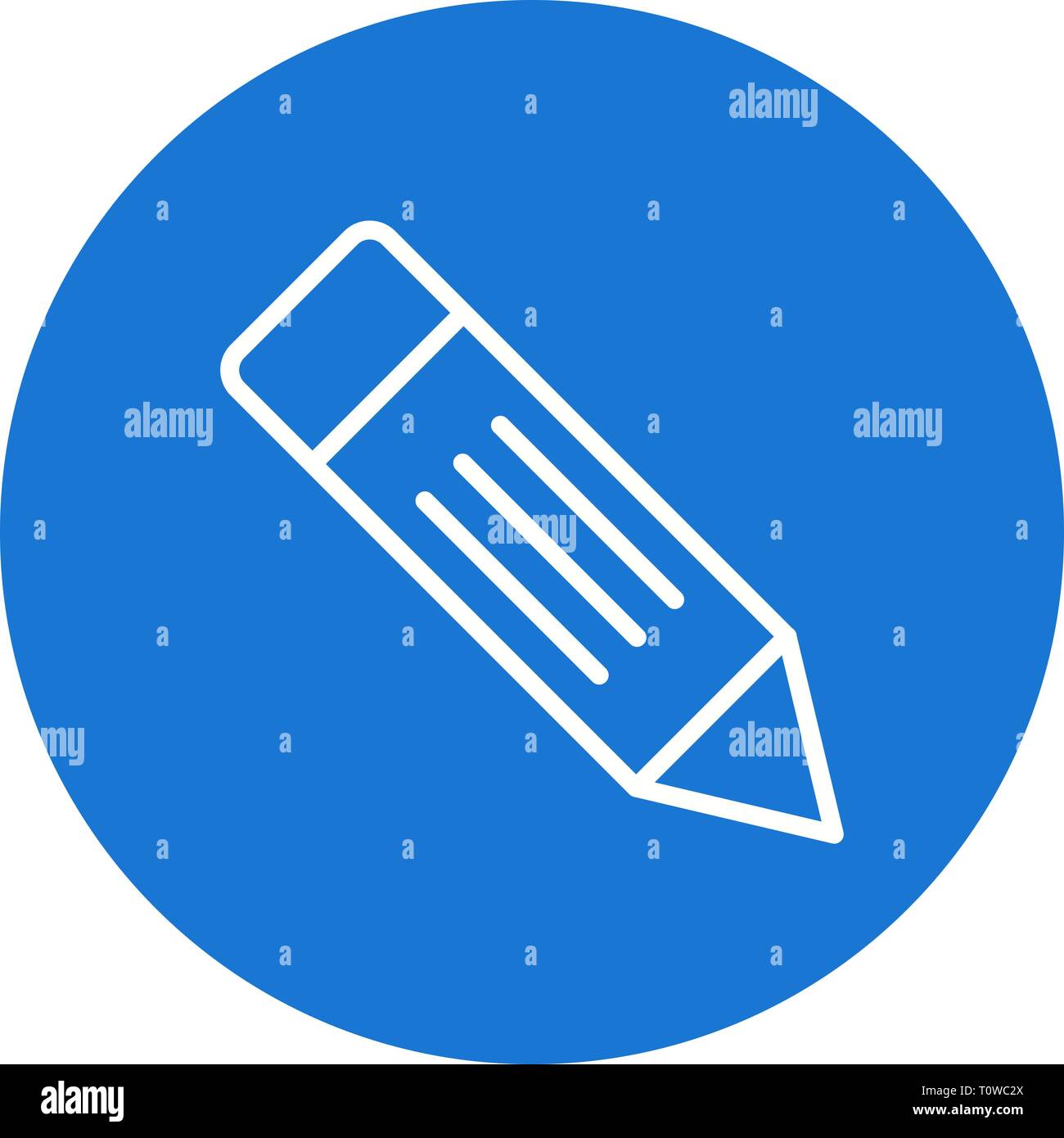 Illustration Pencil Icon Stock Photo - Alamy