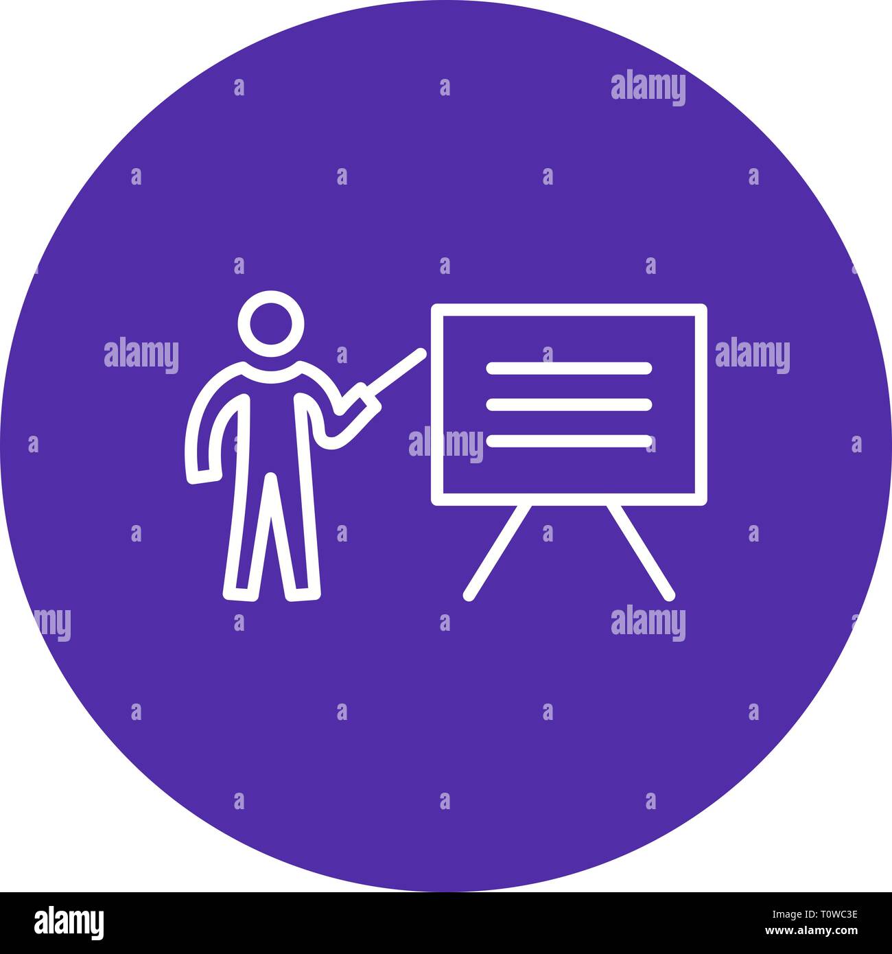 Illustration Teaching Icon Stock Photo - Alamy