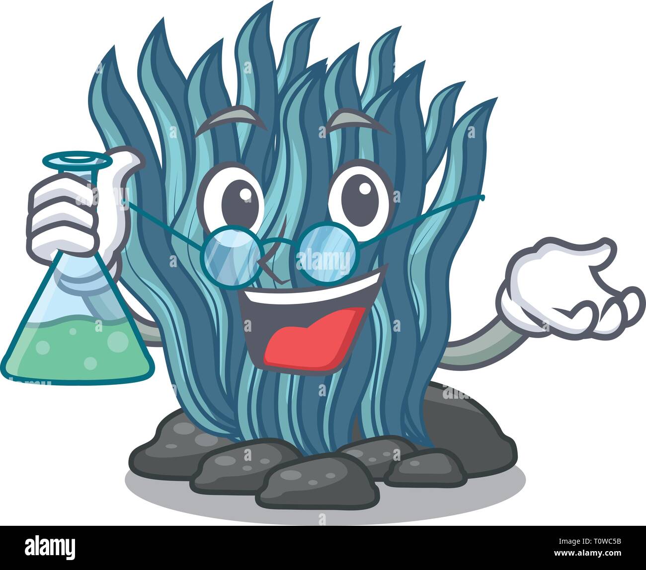 Professor blue seaweed isolated in the character Stock Vector Image ...
