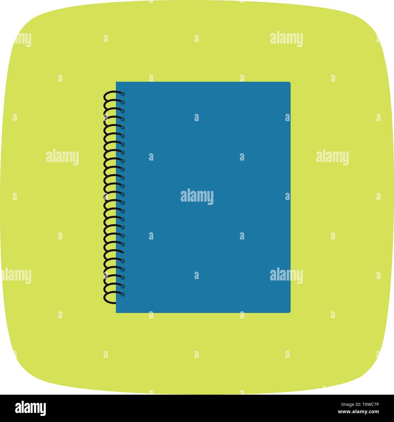 Illustration Spiral Notebook Icon Stock Photo - Alamy
