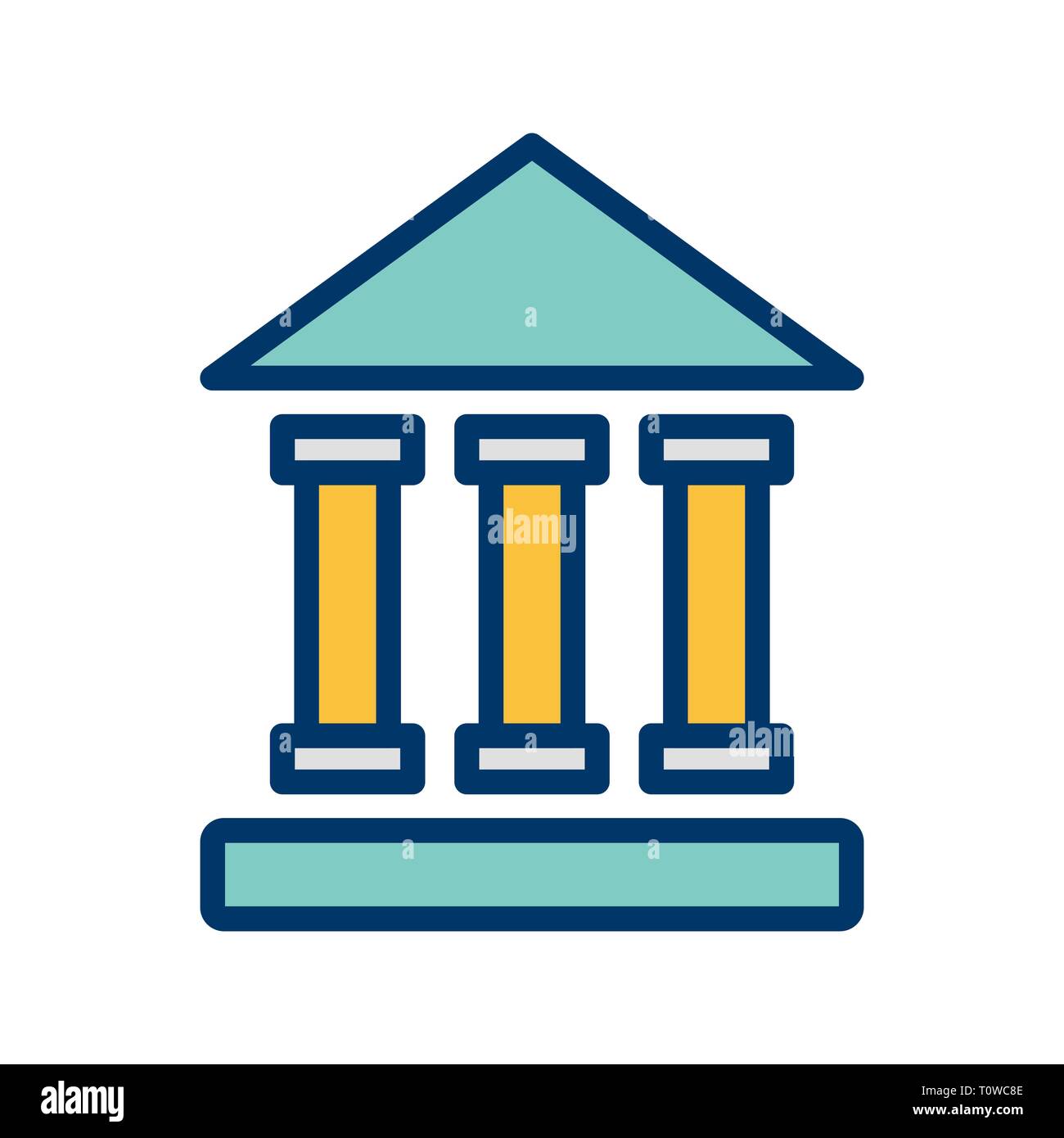 Illustration Educational Institute Icon Stock Photo - Alamy