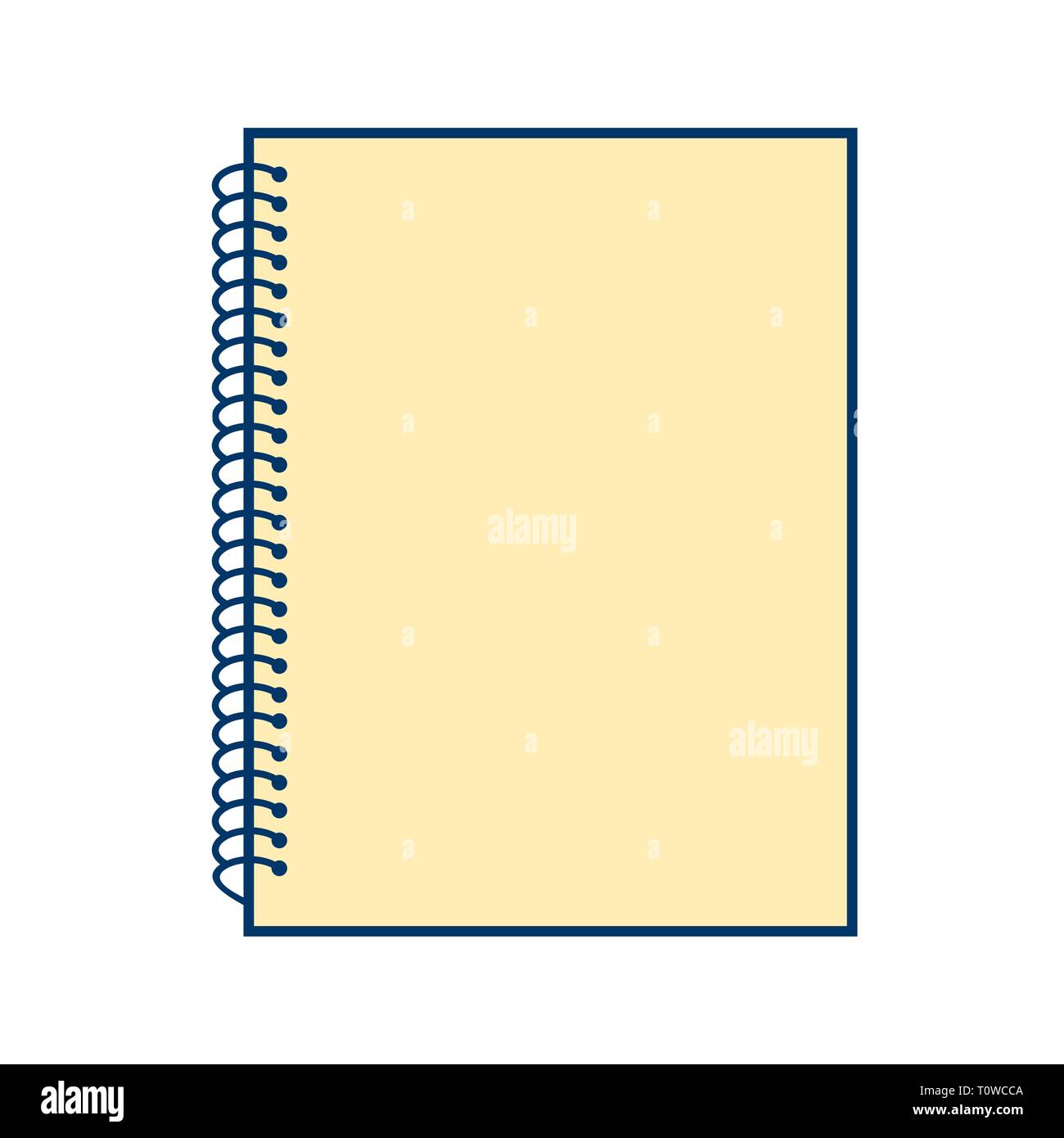 Illustration Spiral Notebook Icon Stock Photo - Alamy