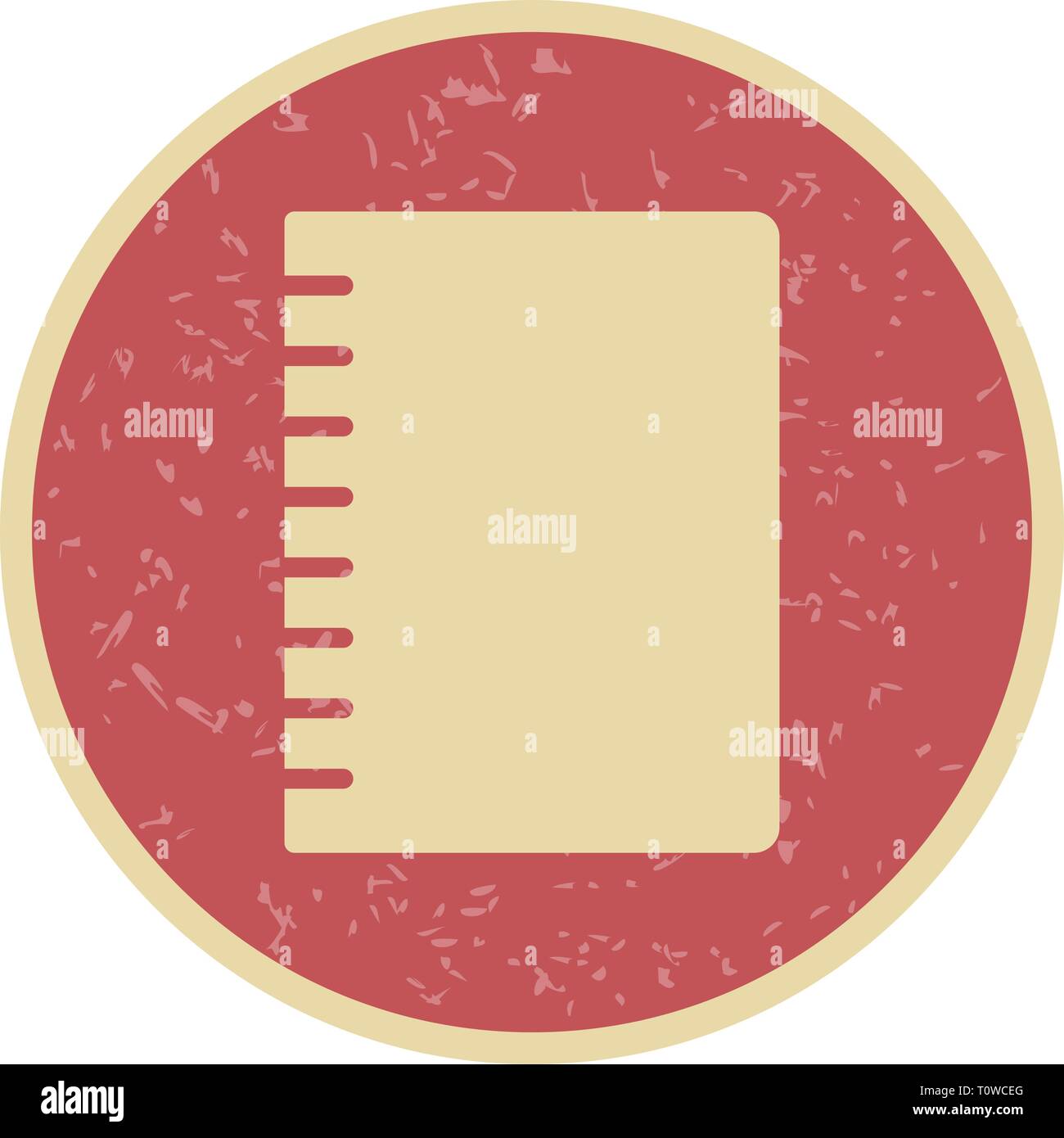 Illustration Spiral Notebook Icon Stock Photo - Alamy