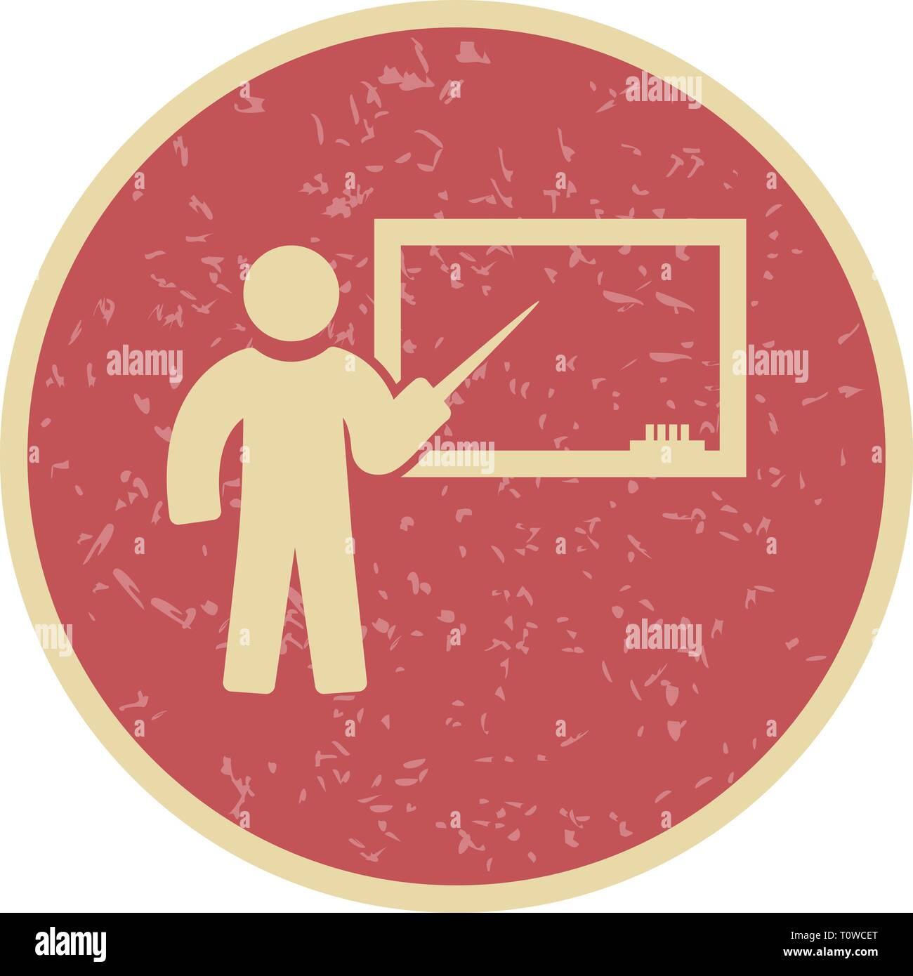 Illustration Teaching Icon Stock Photo - Alamy