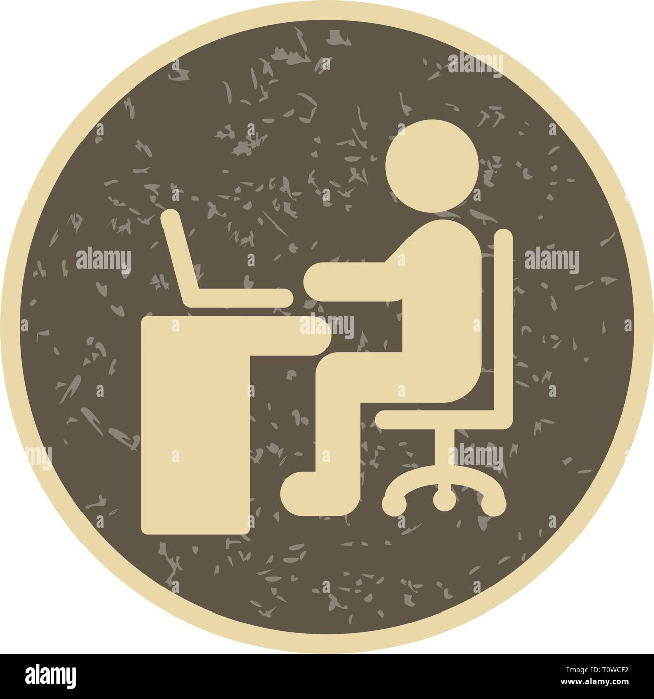 Vector Using Laptop Icon Stock Photo - Alamy