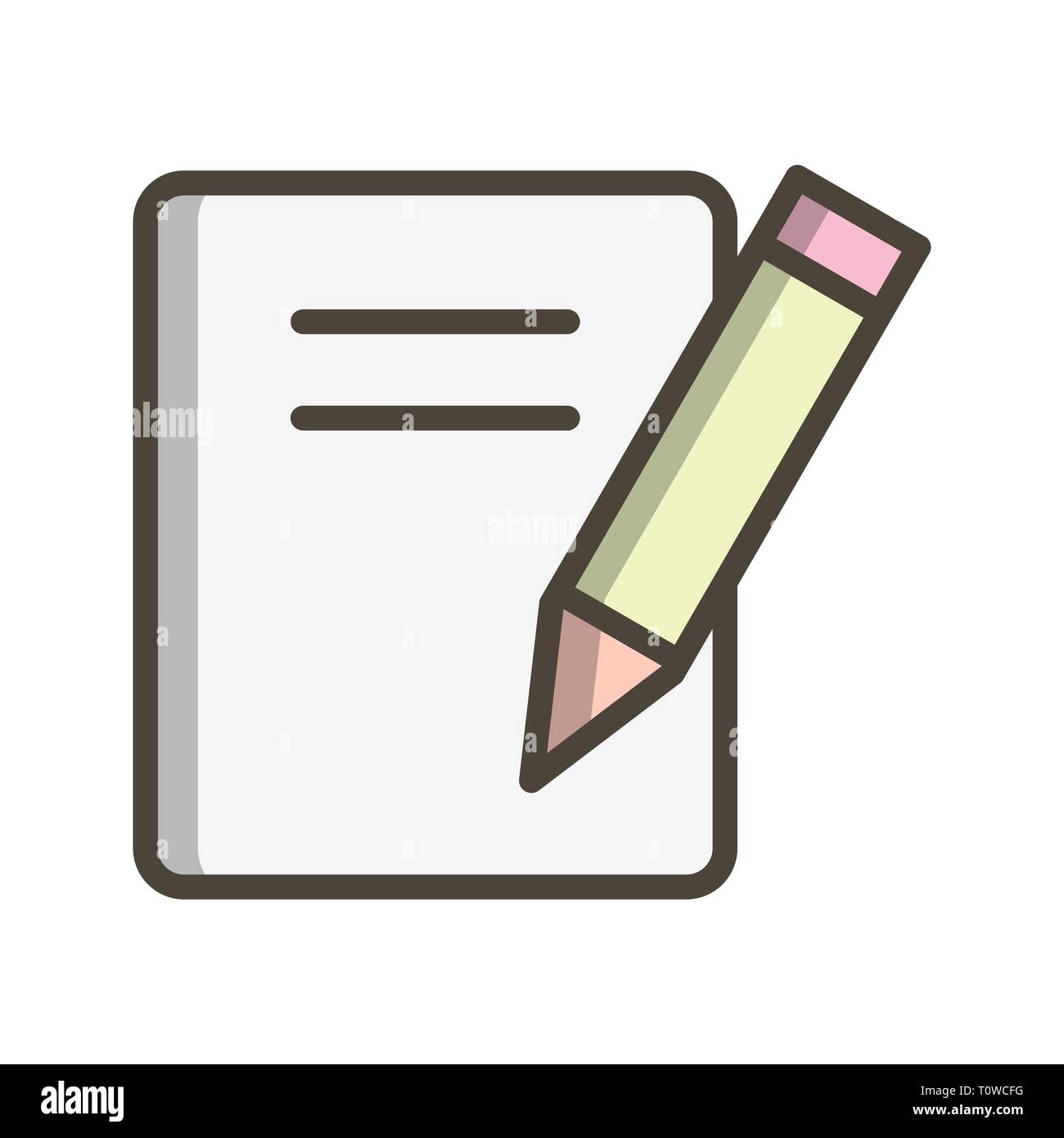 Illustration Notes Icon Stock Photo - Alamy